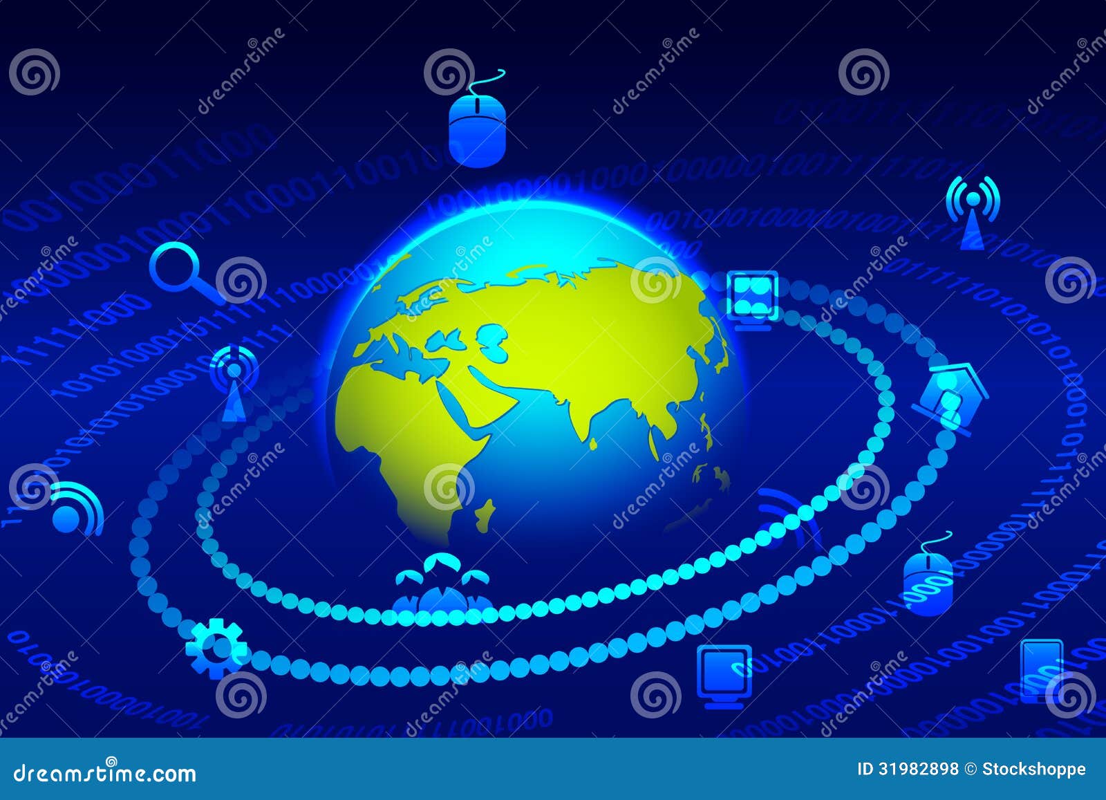 Global Technology stock vector. Illustration of mobile - 31982898