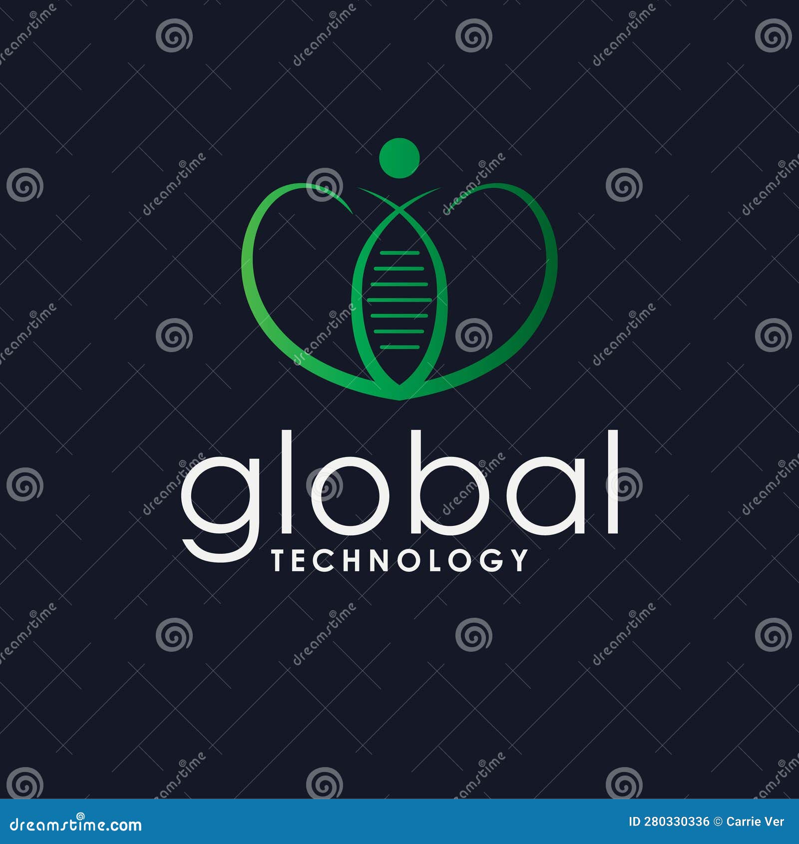 Global Technology Vector Logo Design. Heart Symbol Logotype Stock ...
