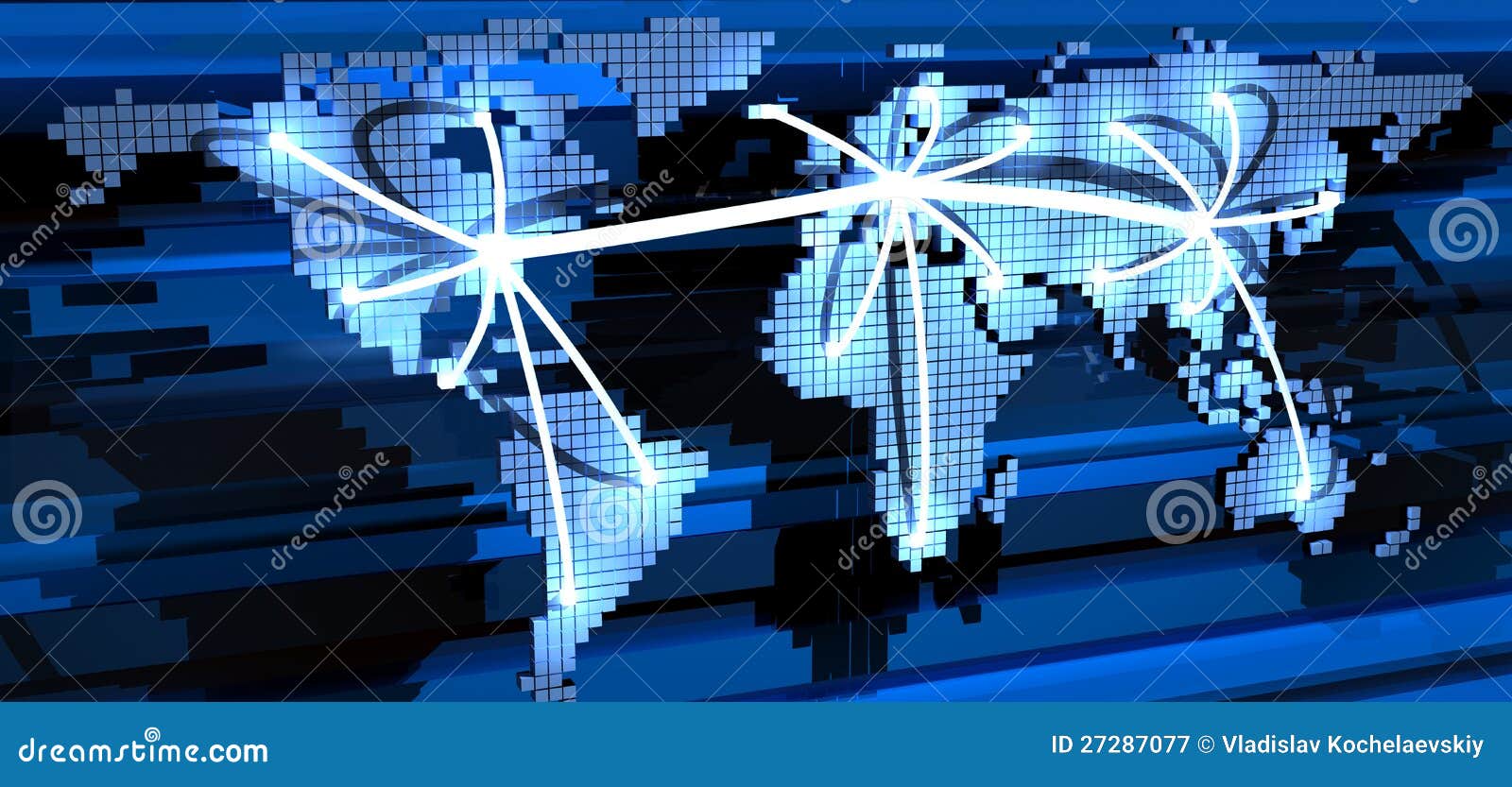 Global telecommunication stock illustration. Illustration of connected ...