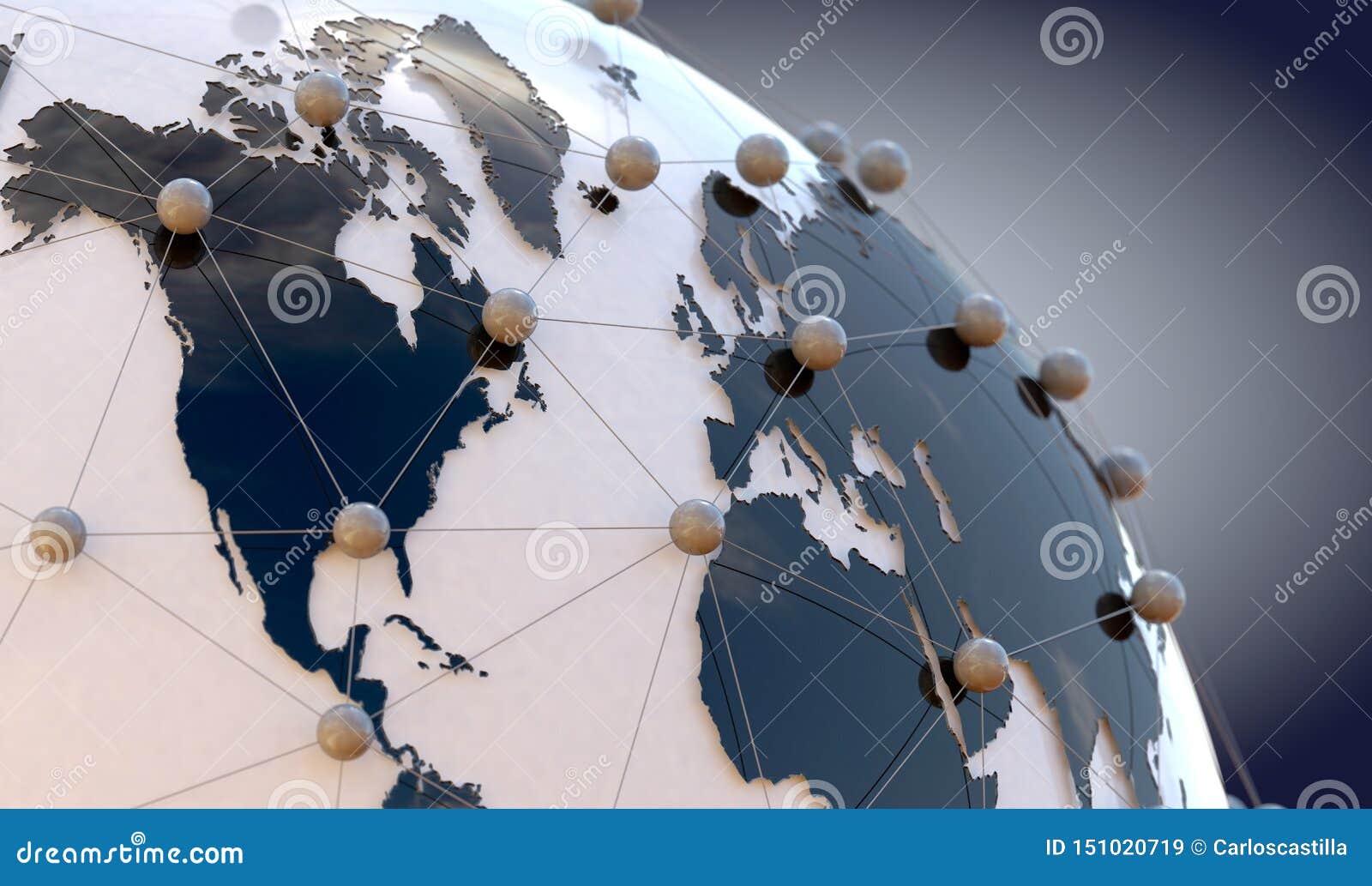 Global Telecommunication and Cloud Computing Stock Illustration ...