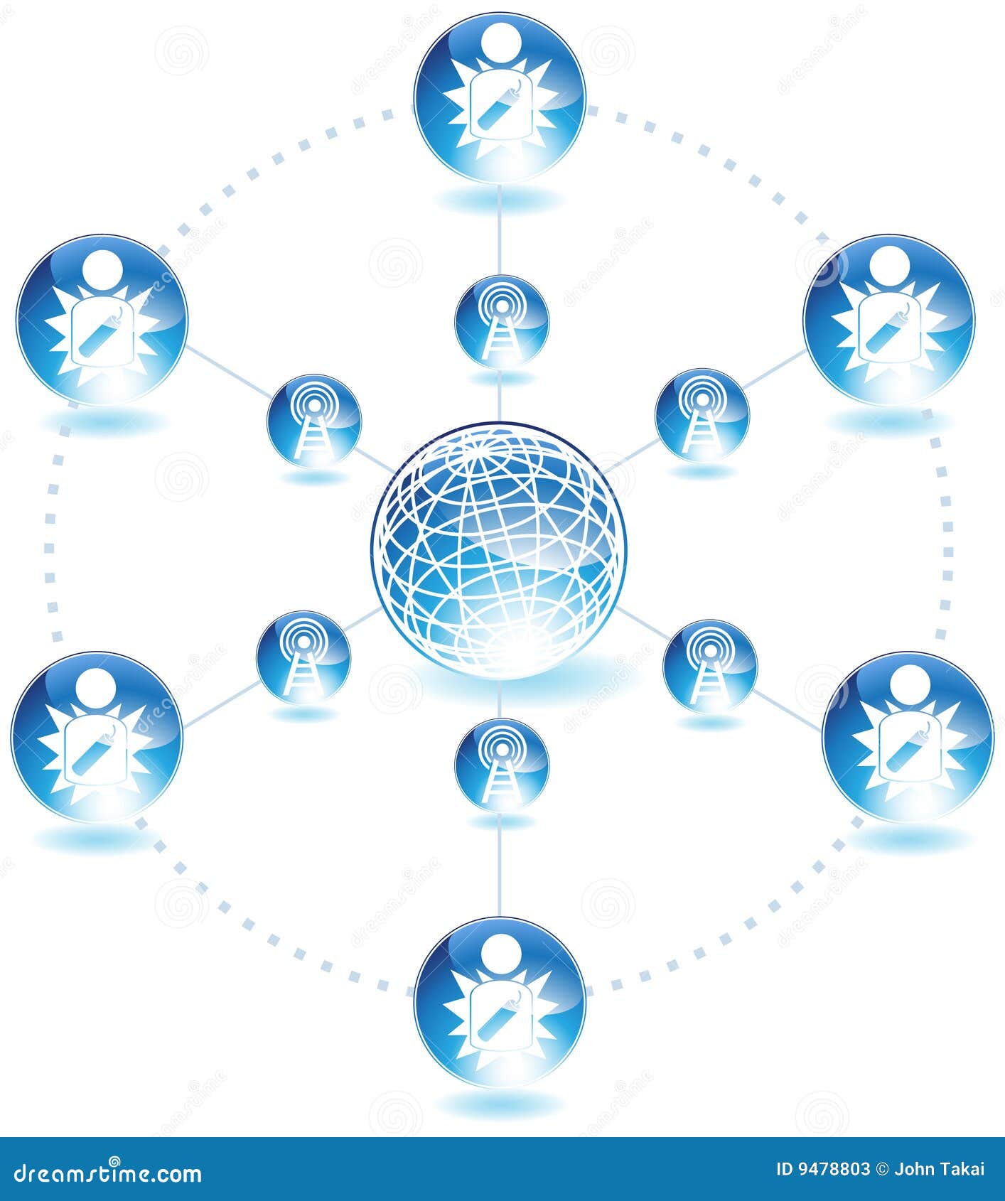 Global Terrorism Network stock vector. Illustration of icon - 9478803