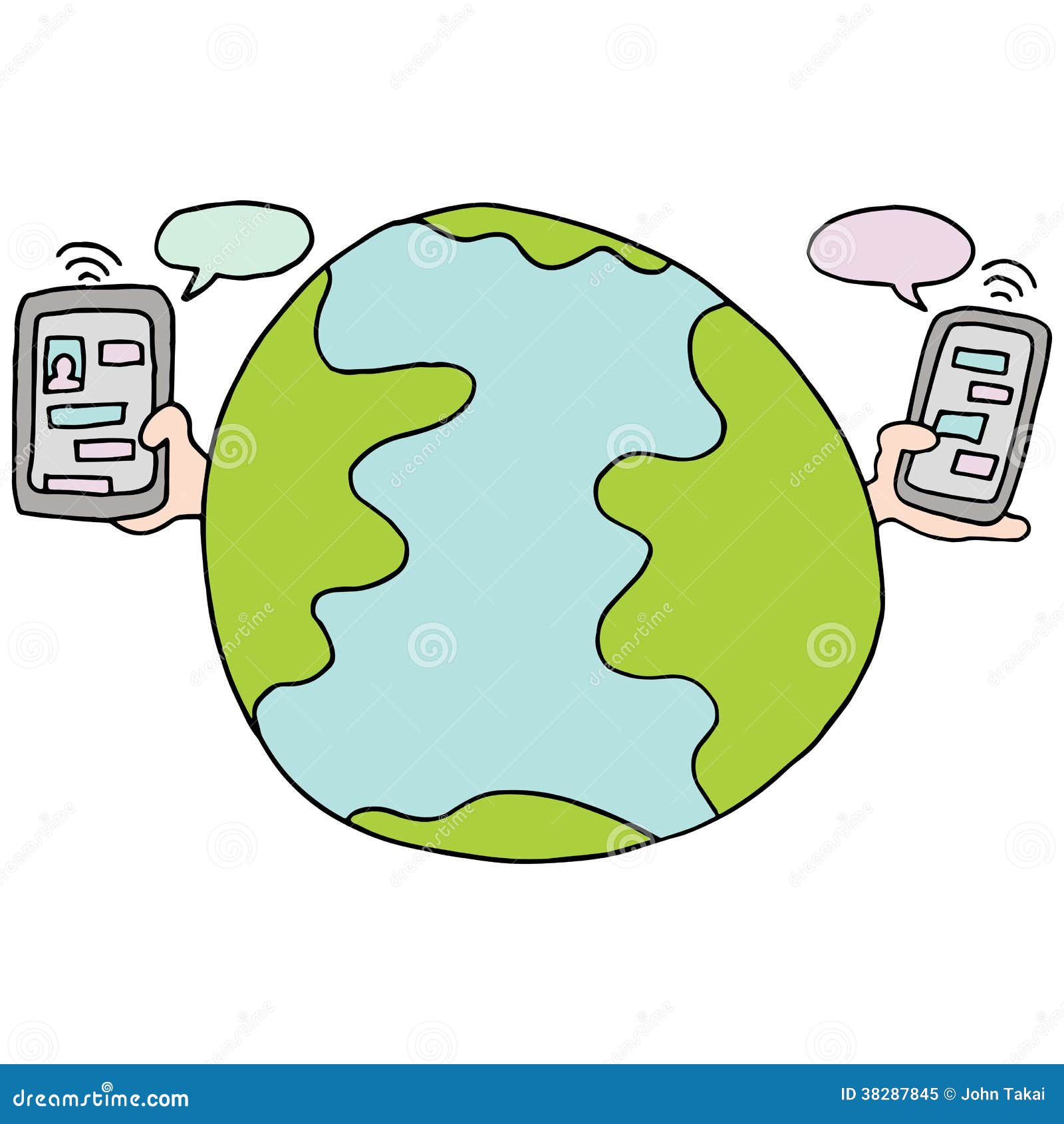 Global Text Messaging Service Stock Vector - Illustration of texting ...