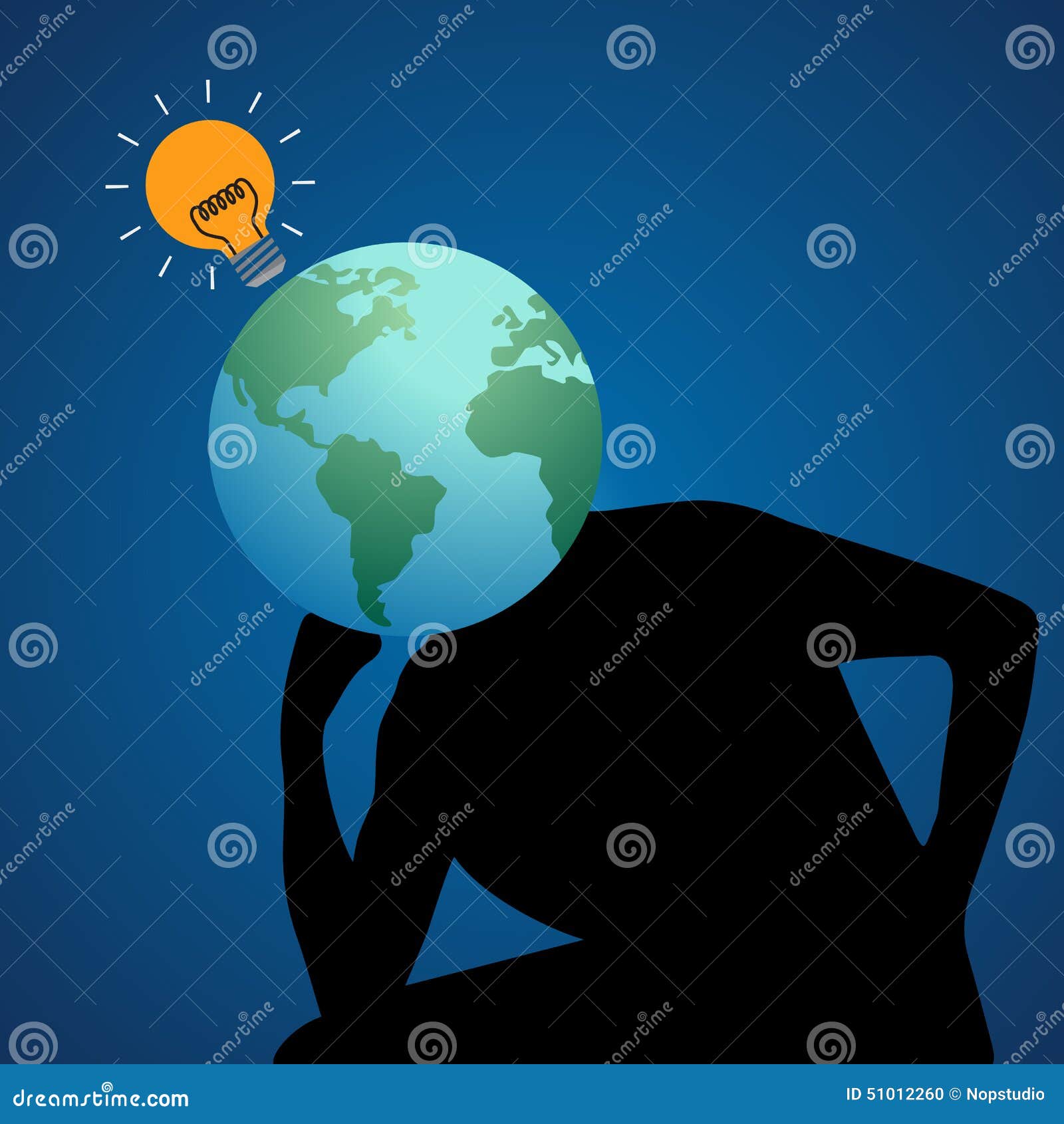 Global Thinker get idea stock vector. Illustration of summer - 51012260