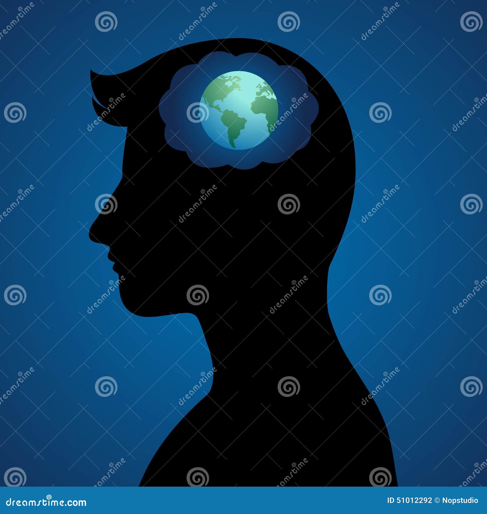 Global Thinker stock vector. Illustration of background - 51012292