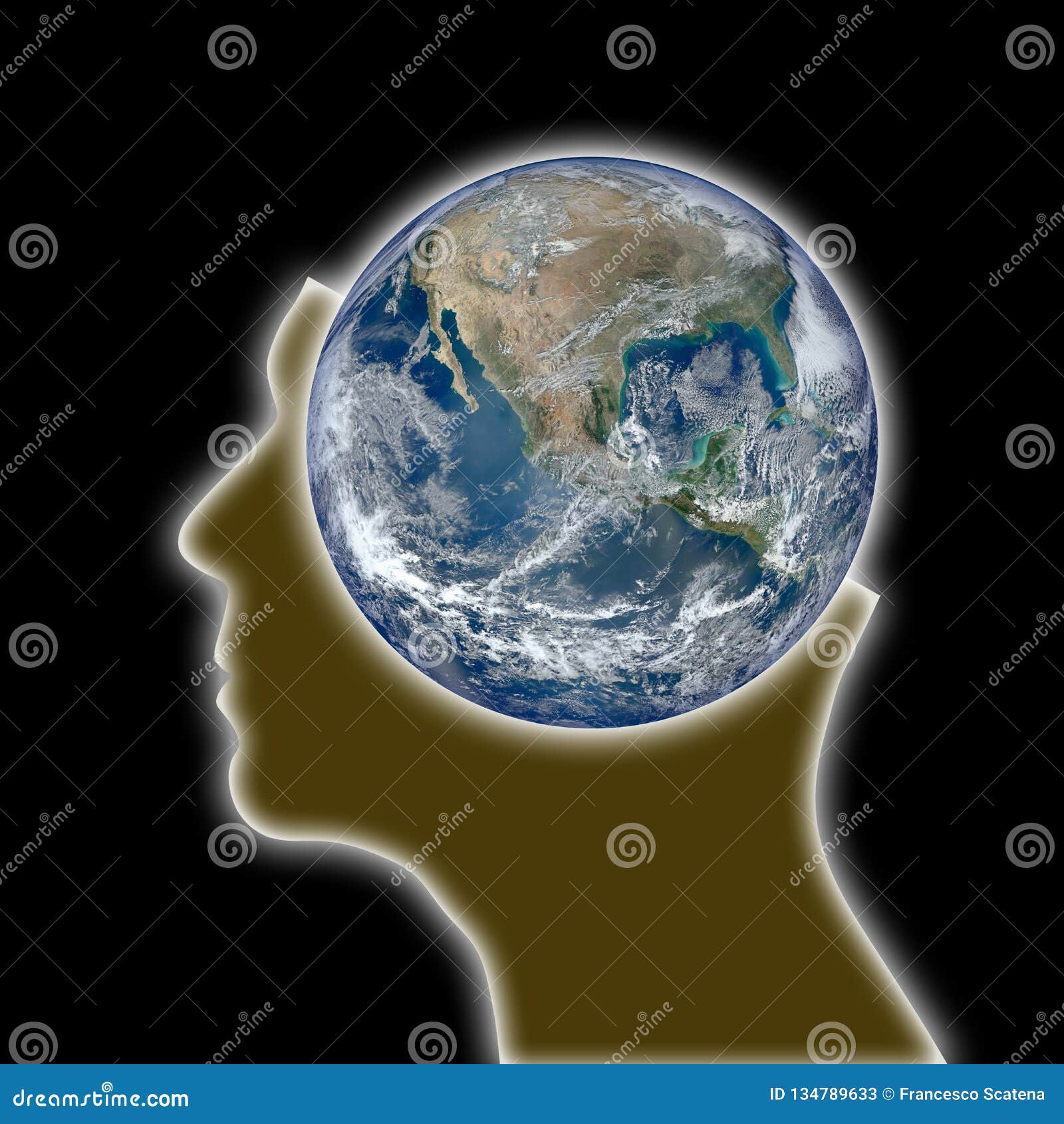 Global Thinking - Concept with Image from NASA Stock Illustration ...