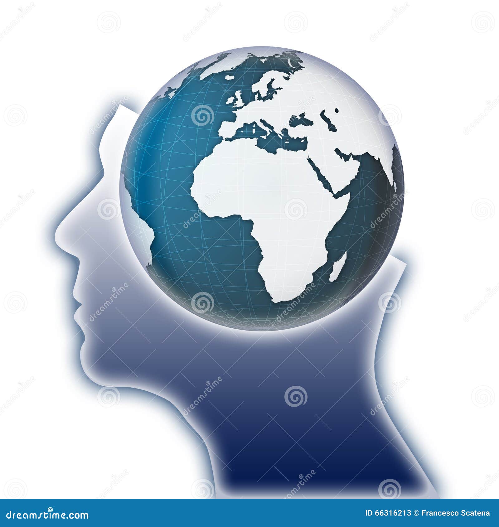 Global Thinking Icon. 3d Illustration From Brain Procces Collection ...