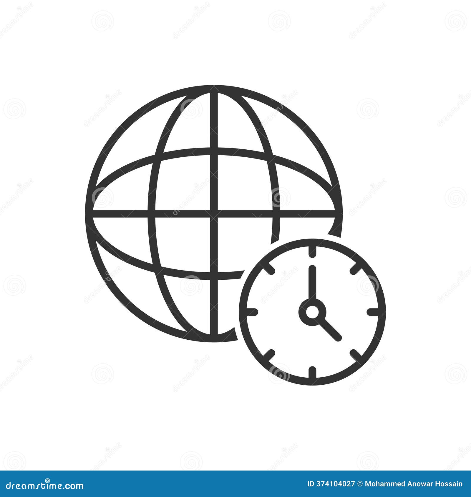 Global Time Management Royalty-Free Cartoon | CartoonDealer.com #10871900