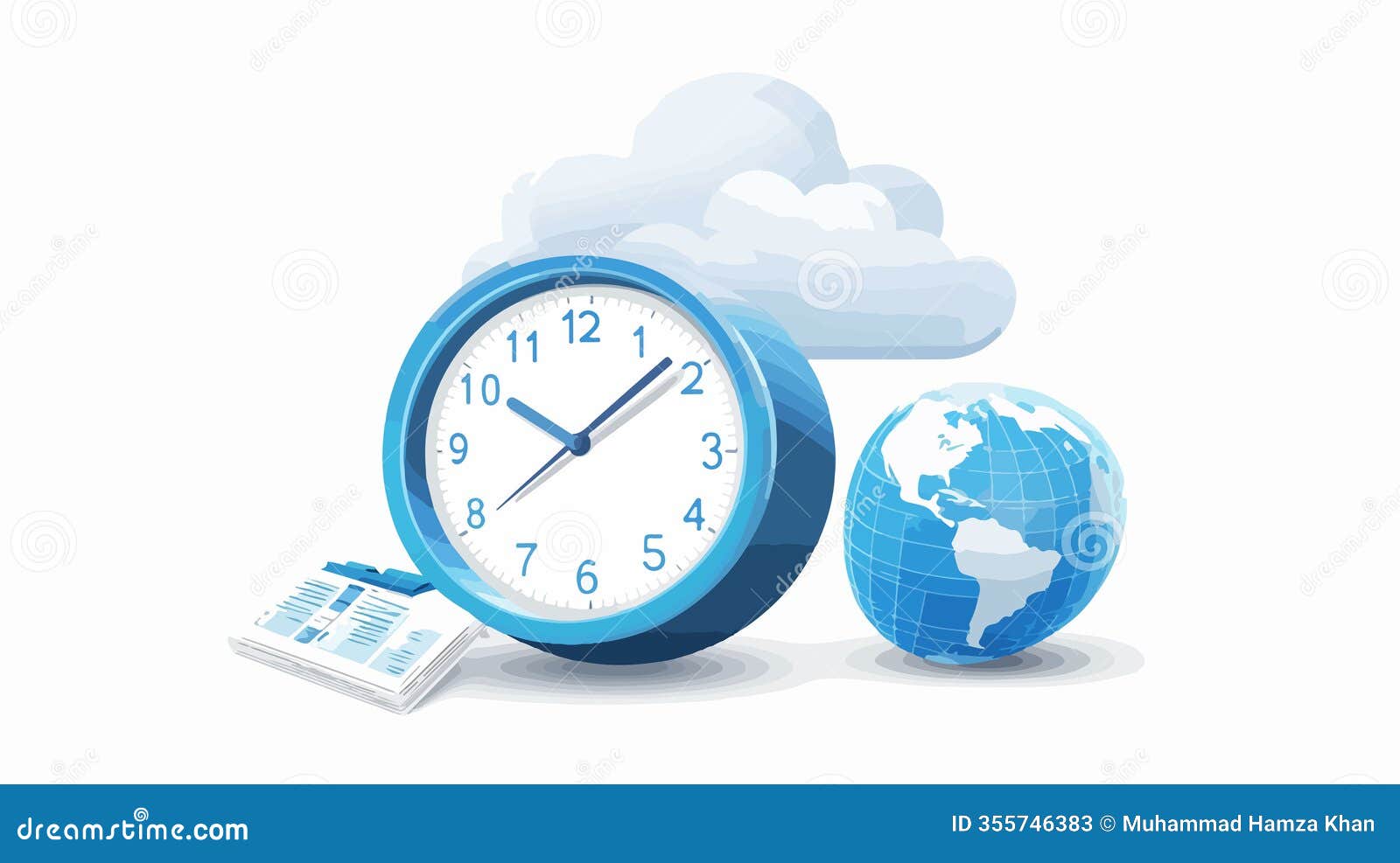 Global Time Management Royalty-Free Cartoon | CartoonDealer.com #10871900