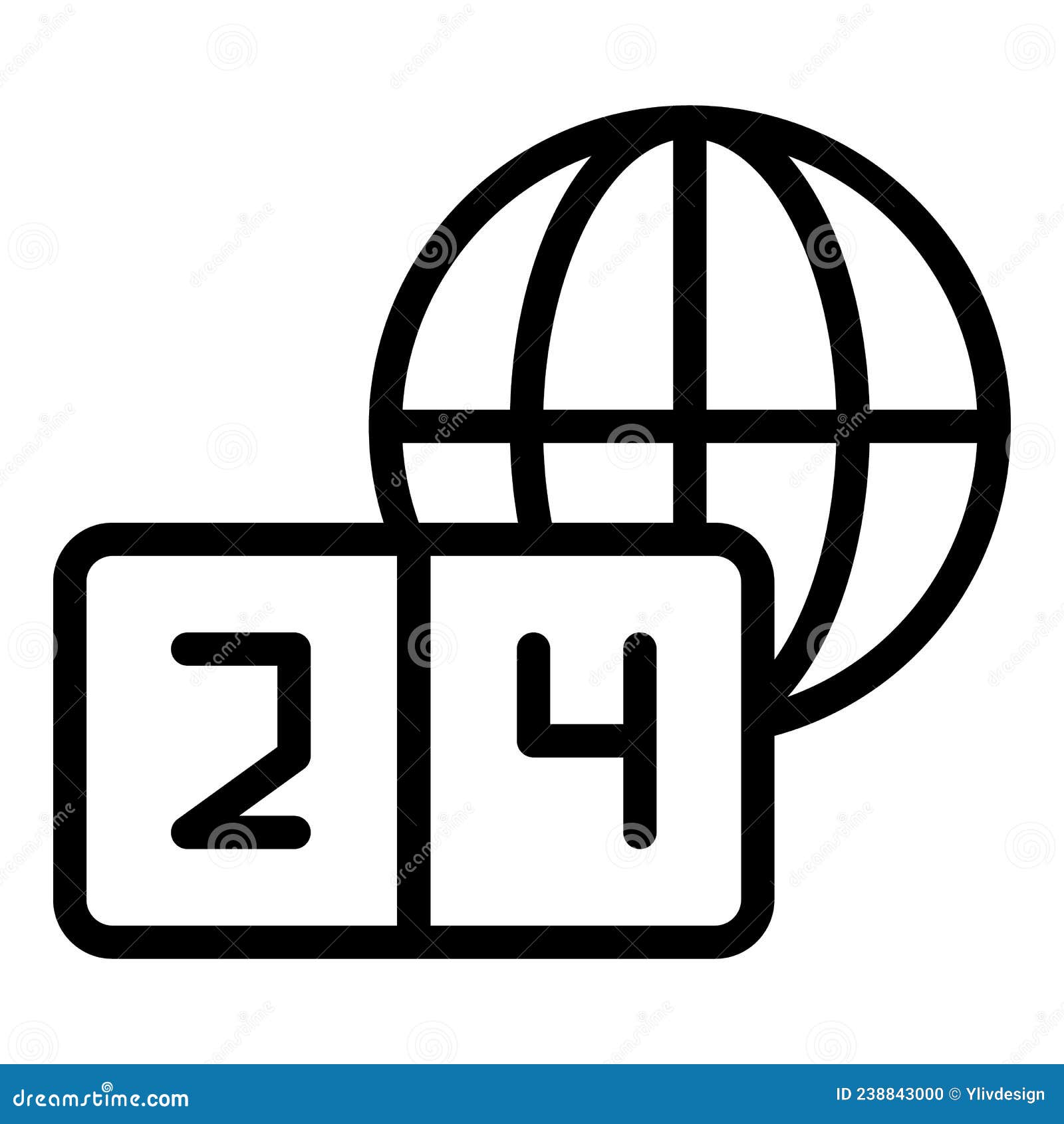 Timezone UTC Icon Of 3 Types Color, Black And White, Outline. Isolated ...