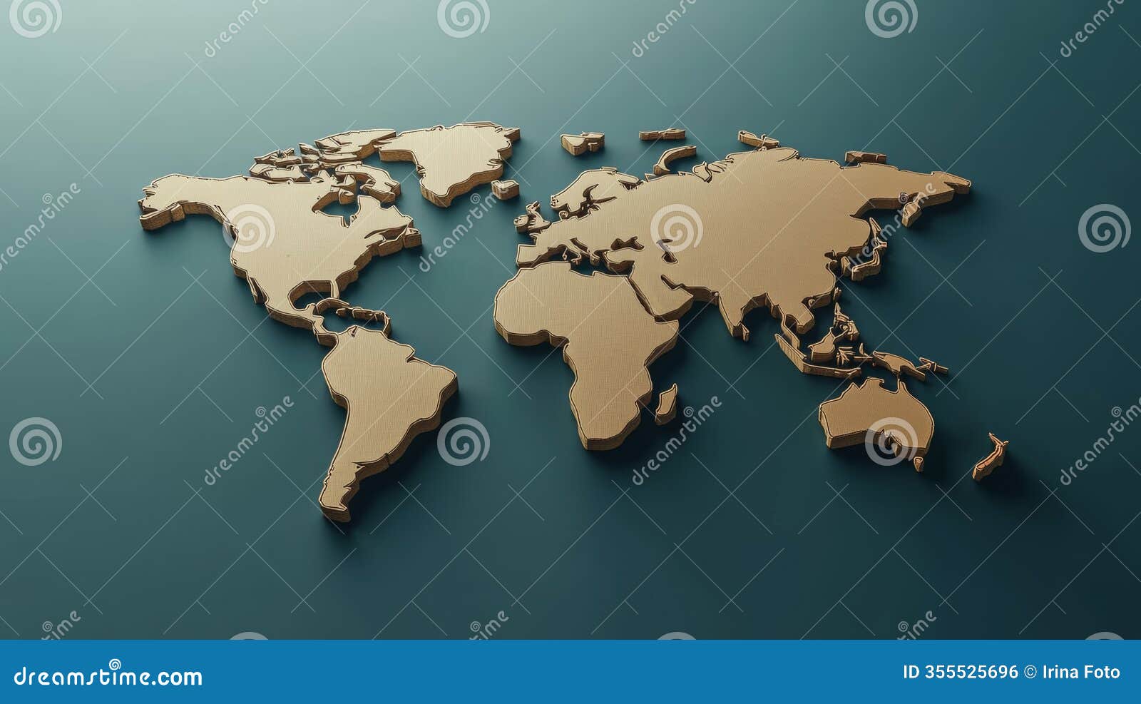 Global Topographical Relief Map Showcasing Continents and Oceans on a ...