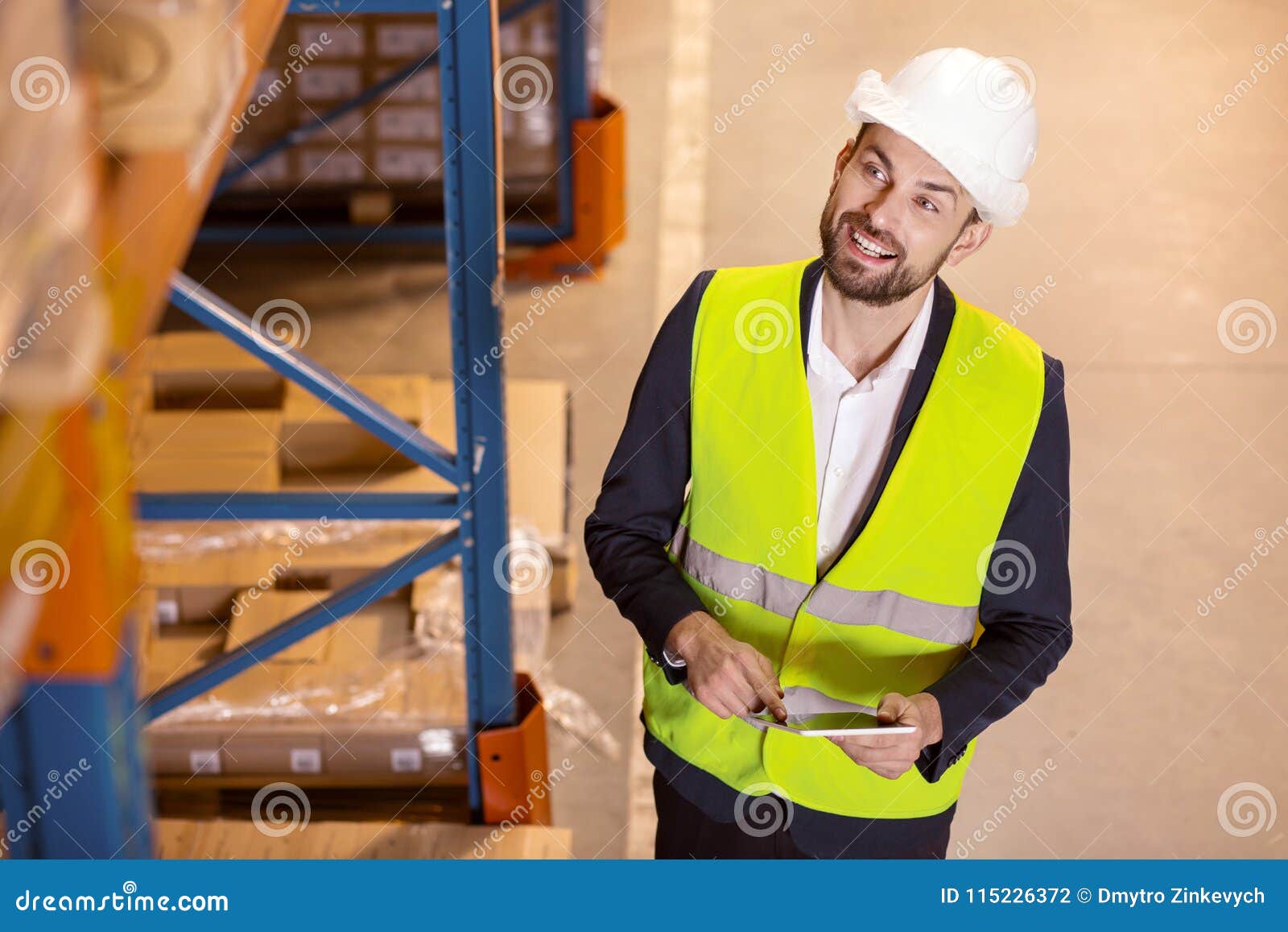 Smart Logistics Manager Doing His Work Stock Photo - Image of industry ...