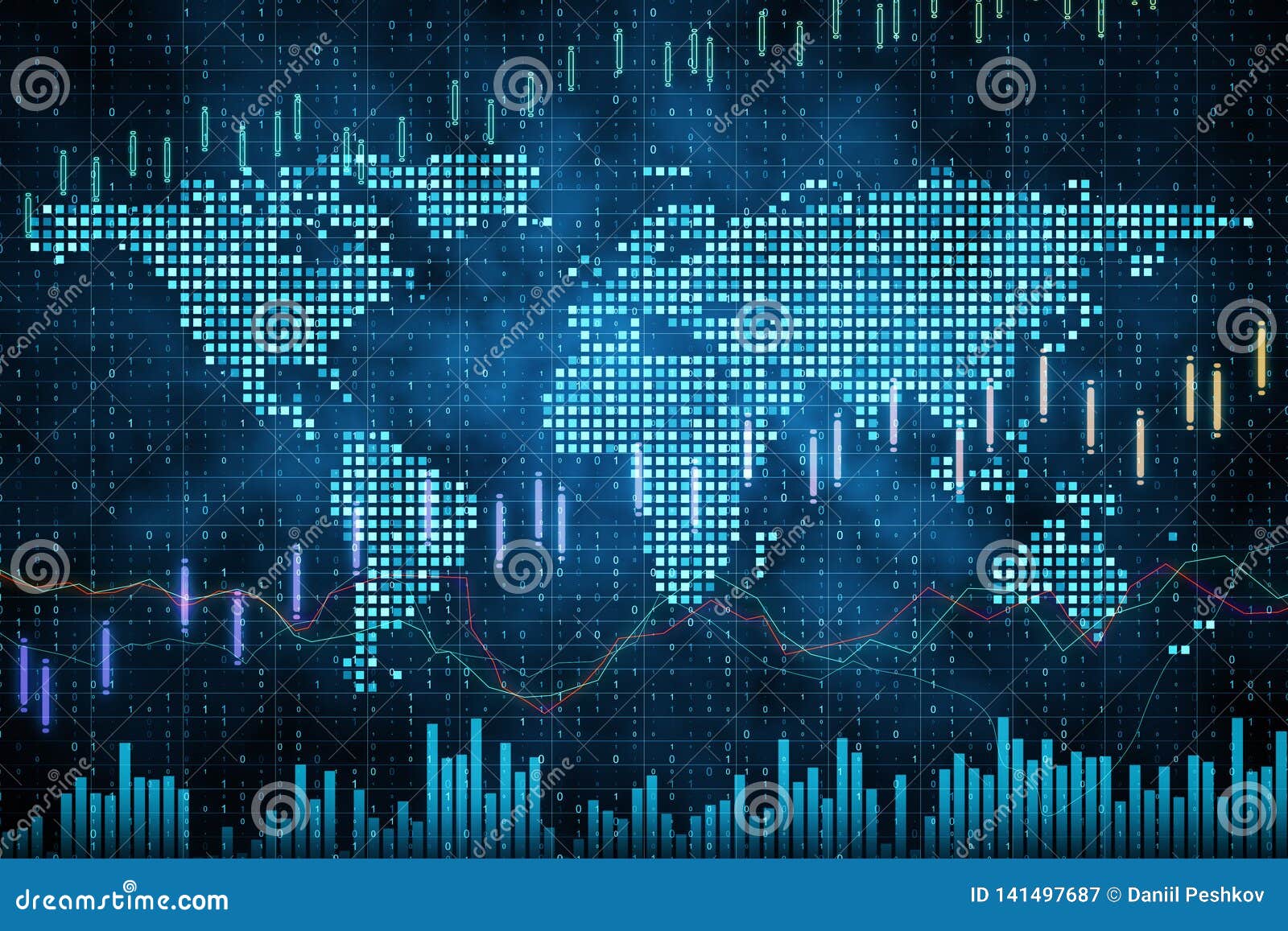 Global Trade and Stats Concept Stock Illustration - Illustration of ...
