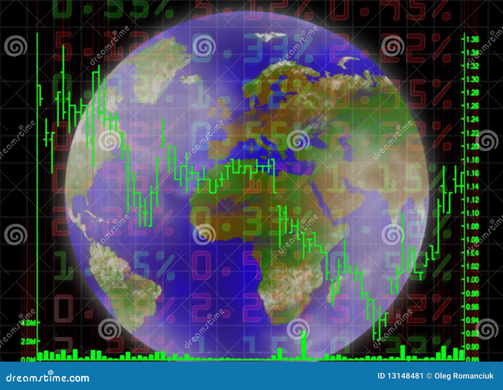 Global trading stock illustration. Illustration of regression - 13148481