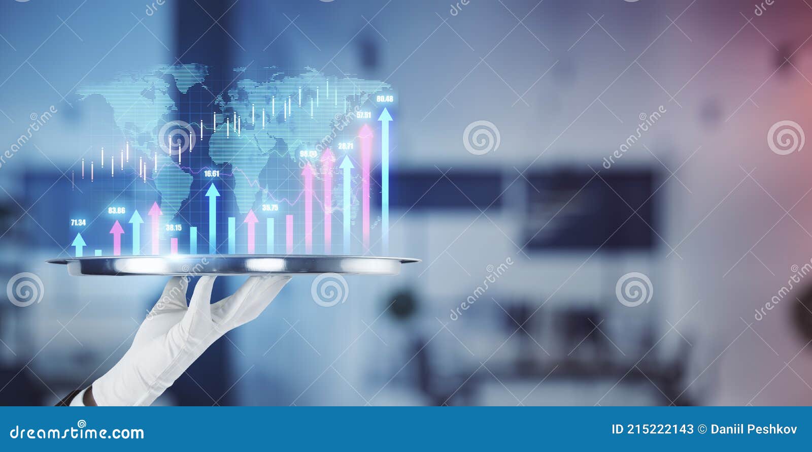 Global Trading and Ready To Use Solution Concept with Human Hand in ...