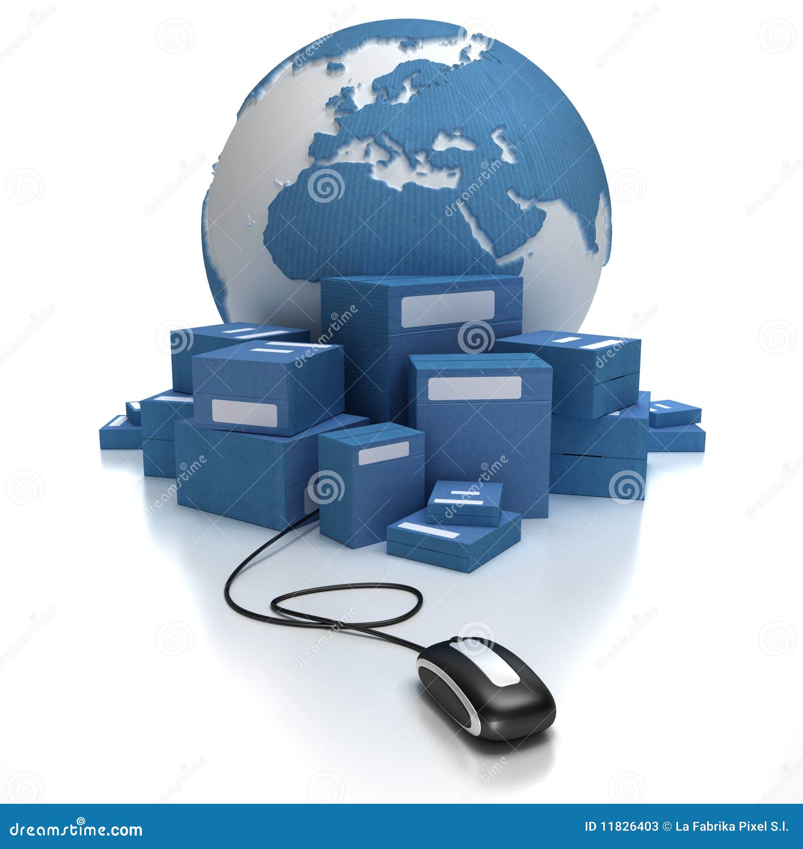 Global transport in blue stock illustration. Illustration of rendering ...