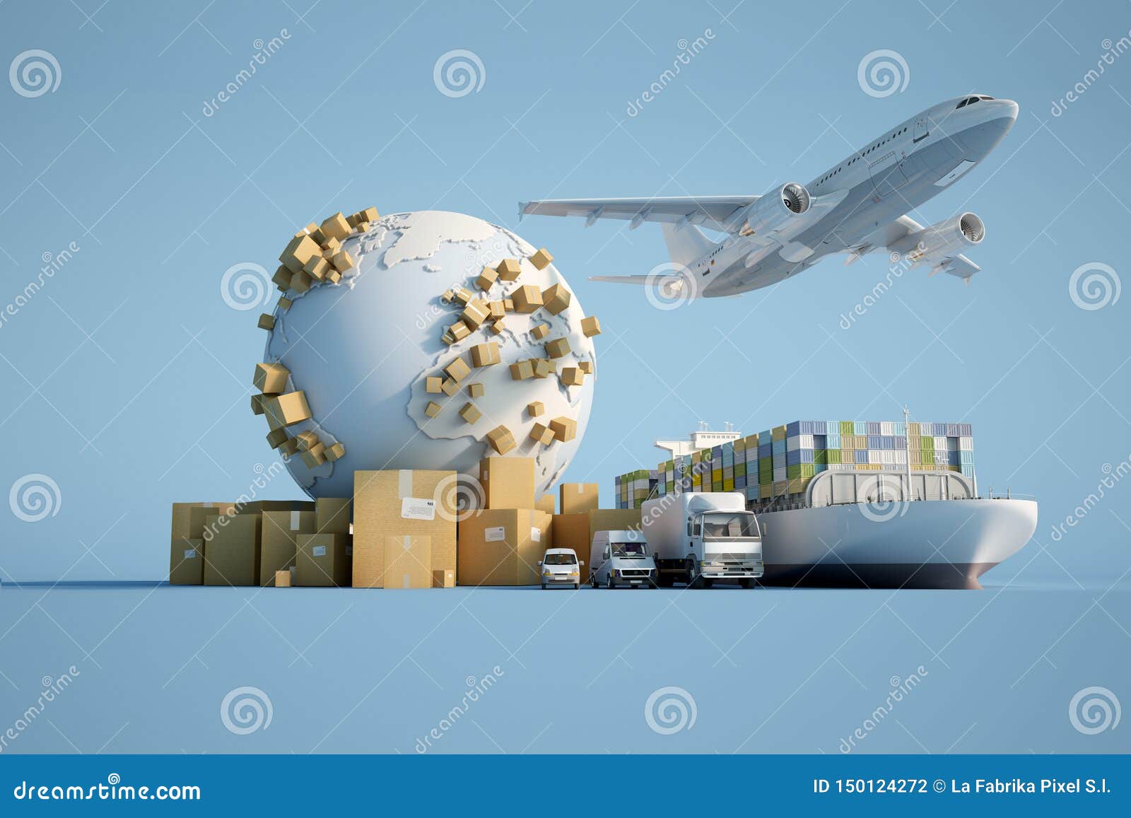 Global Transportation Industry Stock Illustration - Illustration of ...
