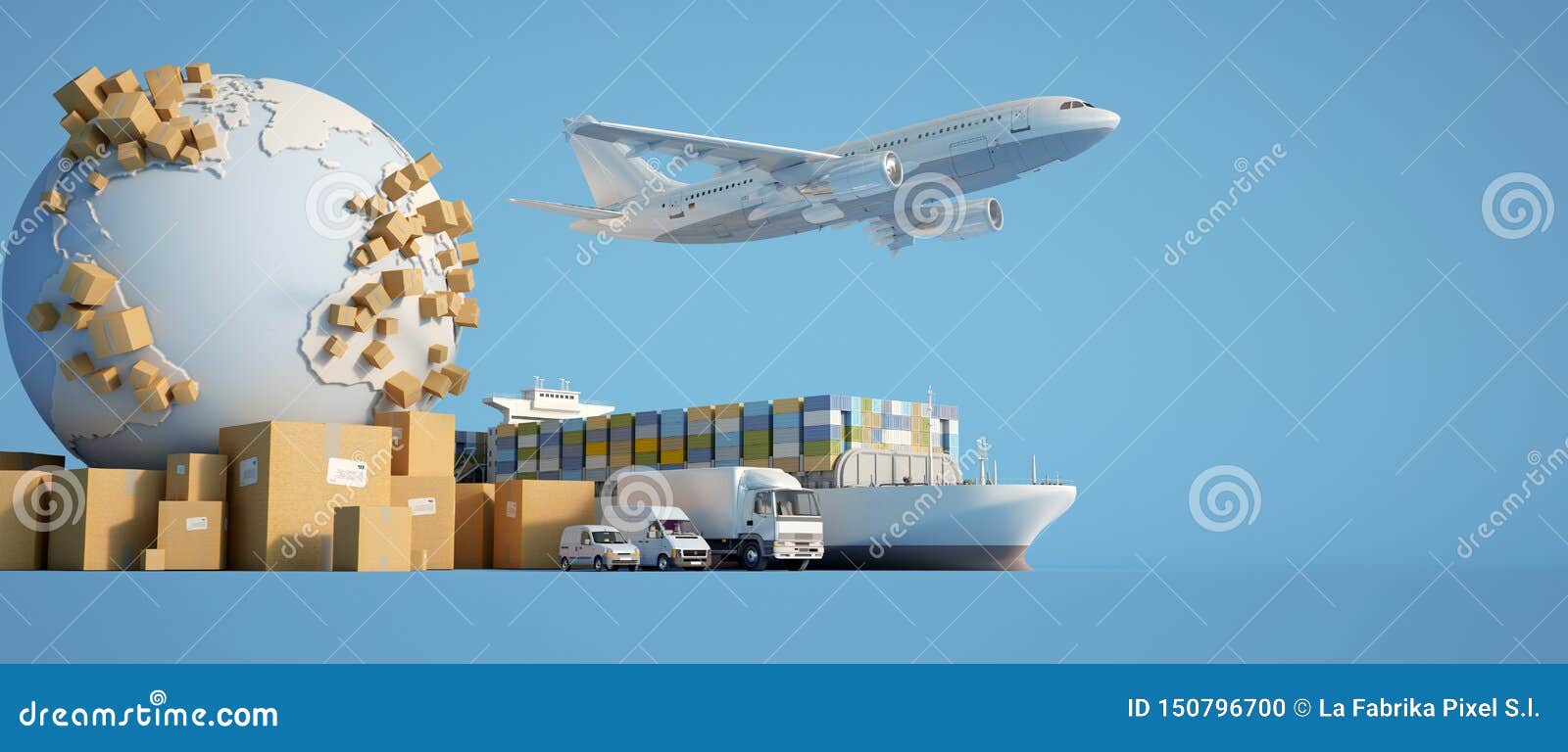 Global Transportation Industry Stock Illustration - Illustration of ...