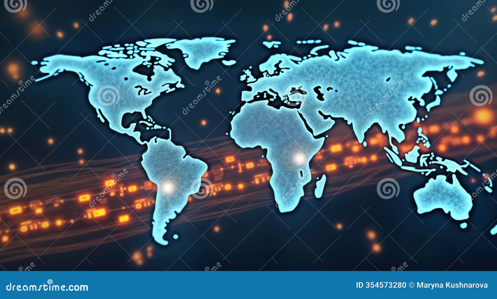 Global Transportation Network. World Map Illustration International ...
