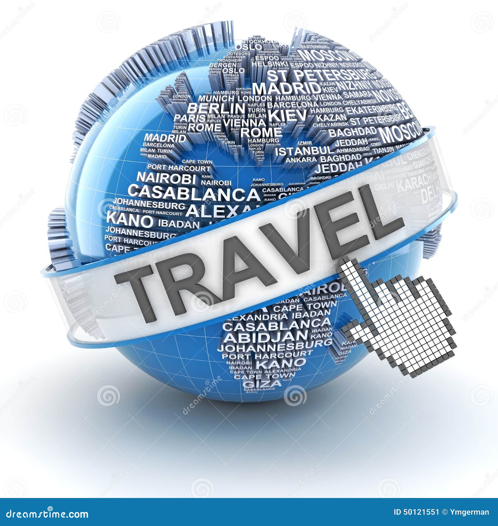 Global travel, 3d render stock illustration. Illustration of concept ...