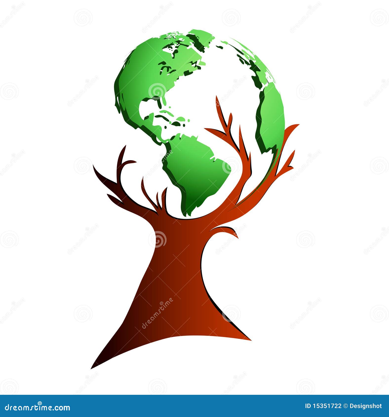 Global tree stock vector. Illustration of ecological - 15351722