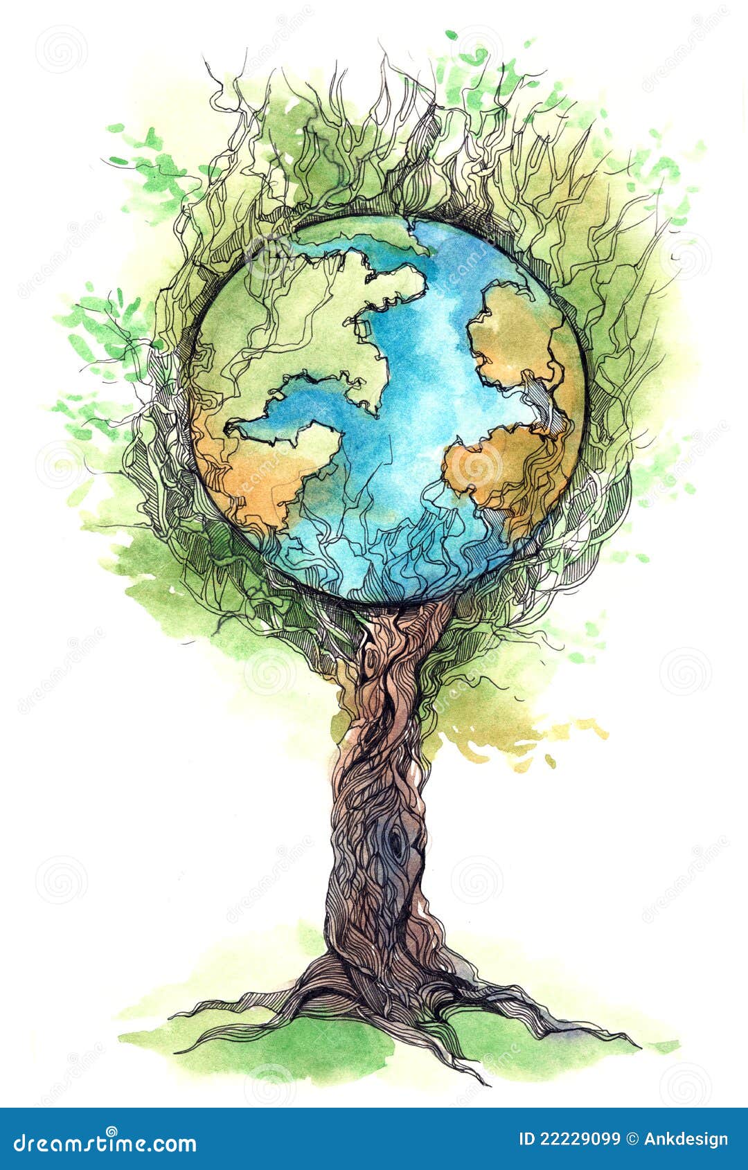 Global tree stock illustration. Illustration of organic - 22229099