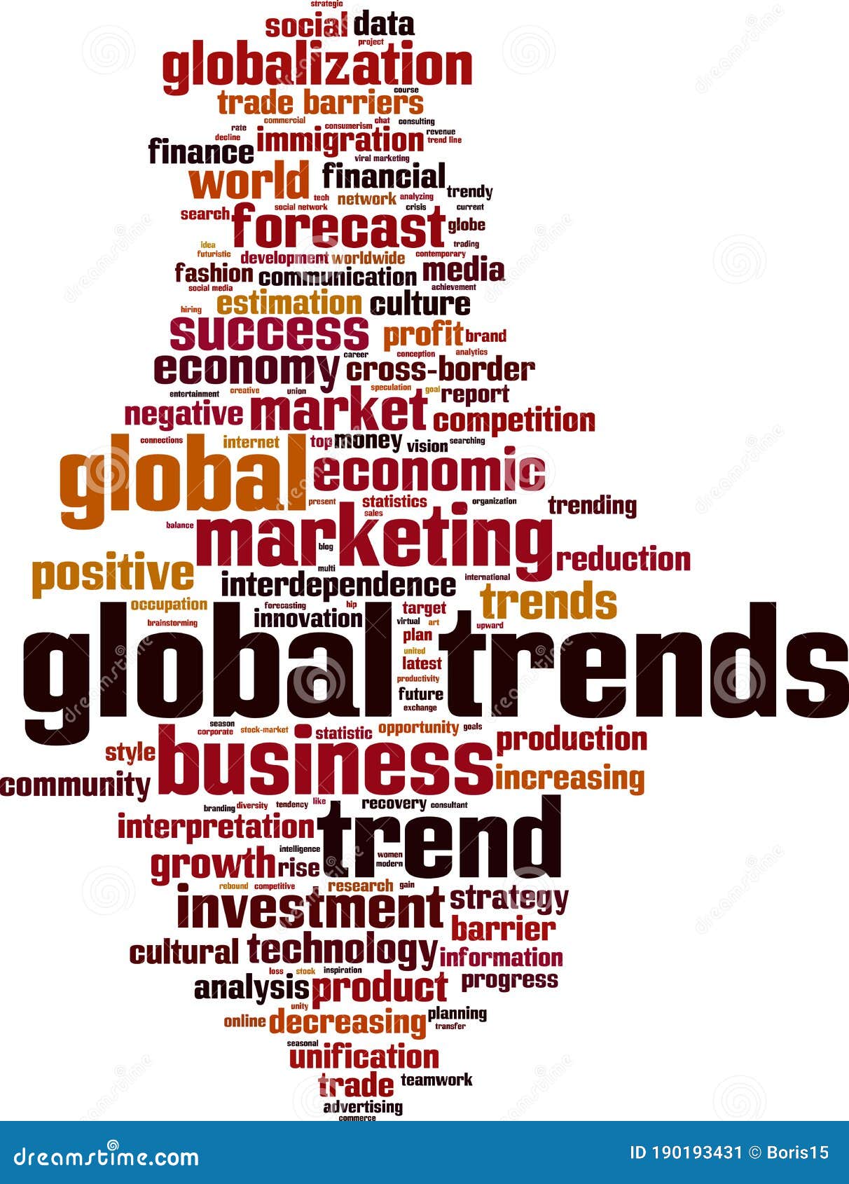Global trends word cloud stock vector. Illustration of investment ...
