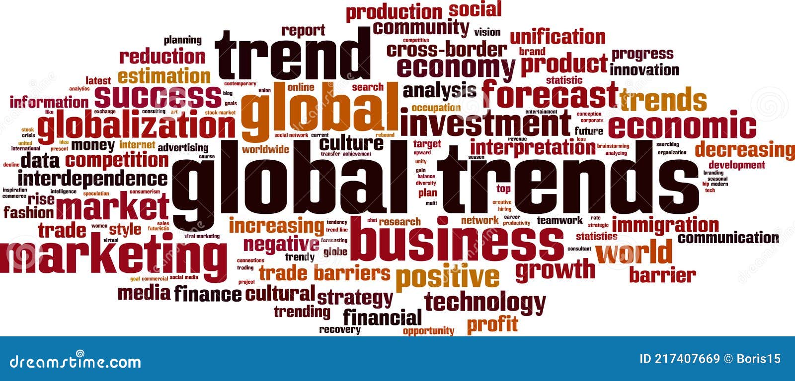 Global trends word cloud stock vector. Illustration of estimation ...