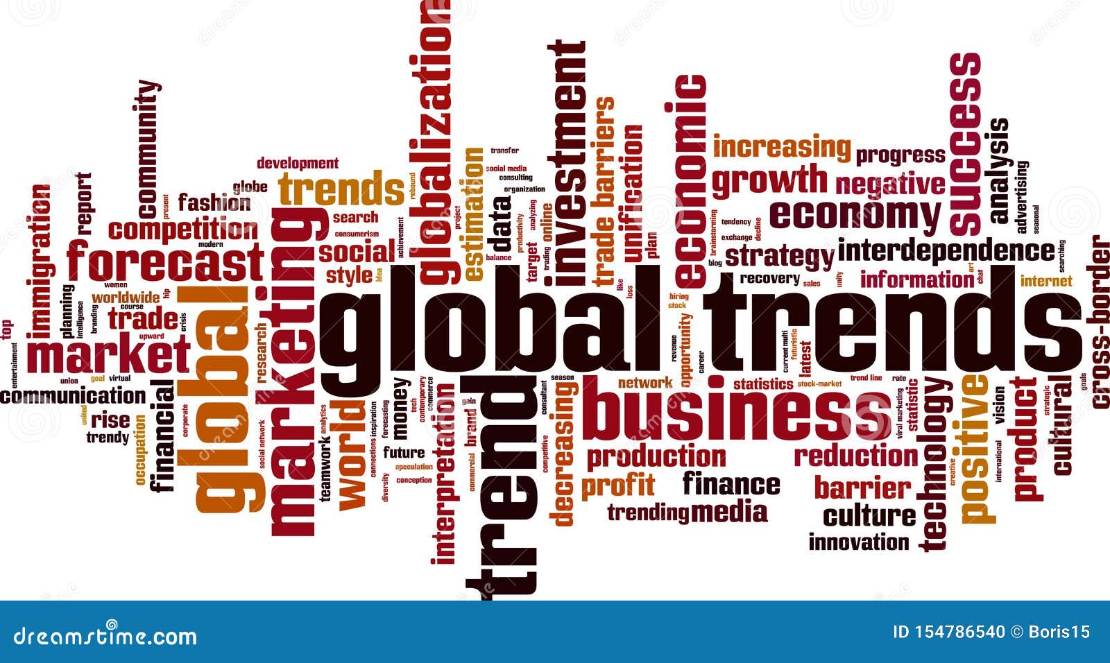 Global trends word cloud stock vector. Illustration of interpretation ...
