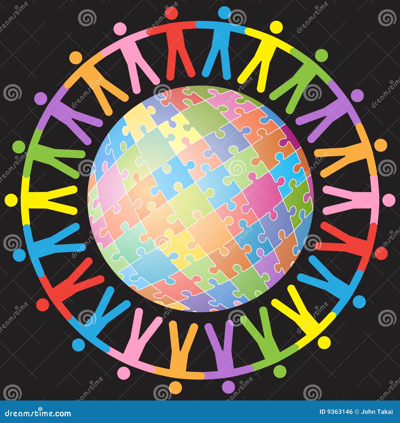 Global Unity stock vector. Illustration of raiser, peace - 9363146