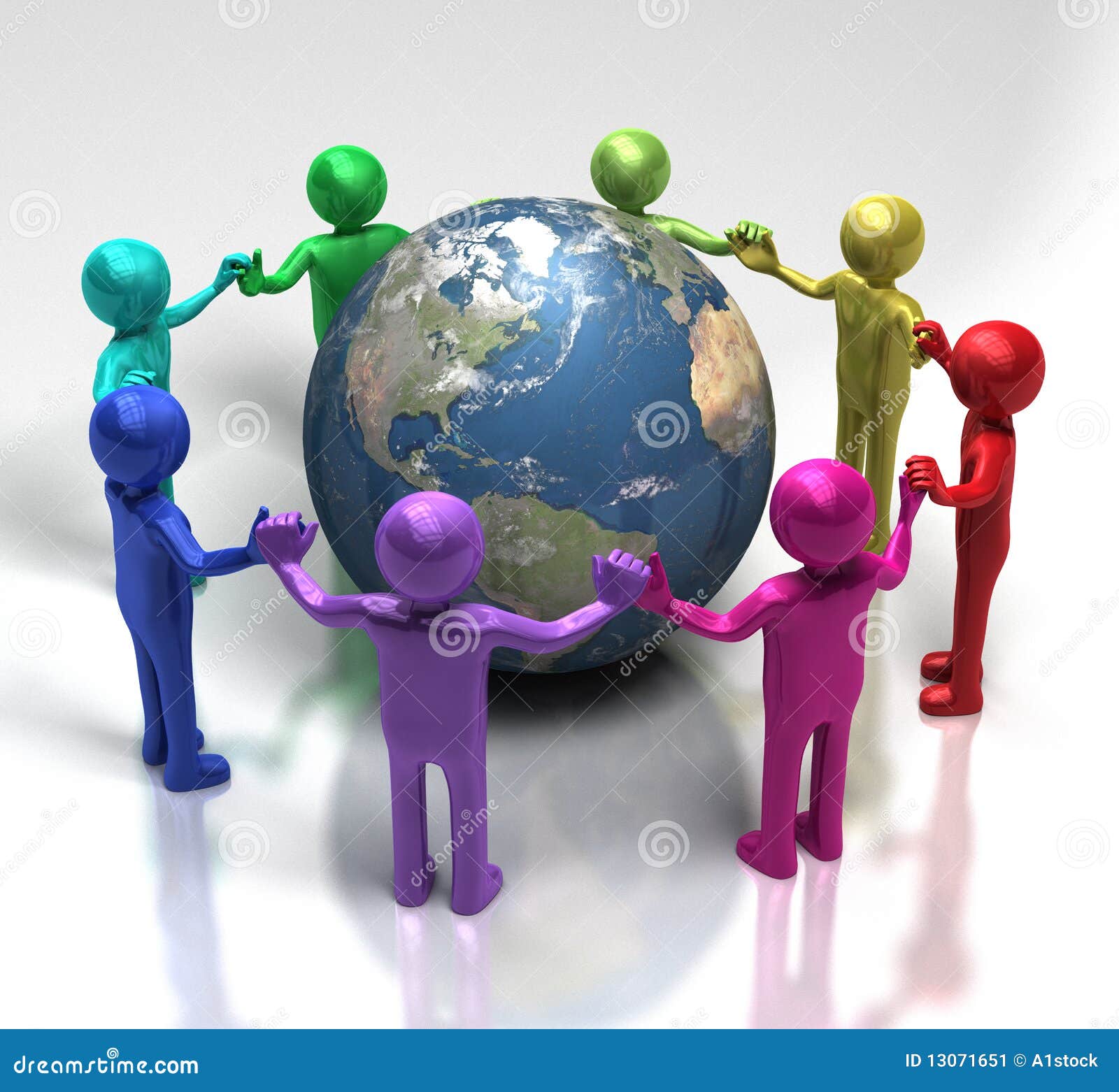 Global Unity through Diversity Stock Illustration - Illustration of ...
