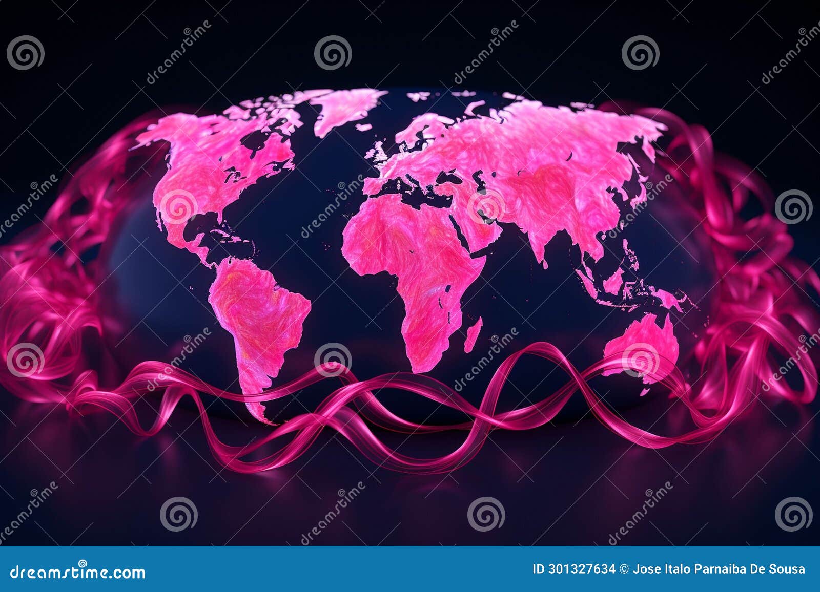 Global Unity World Map with Interconnected Pink Stock Illustration ... Global Unity World Map with Interconnected Pink Stock Illustration ...