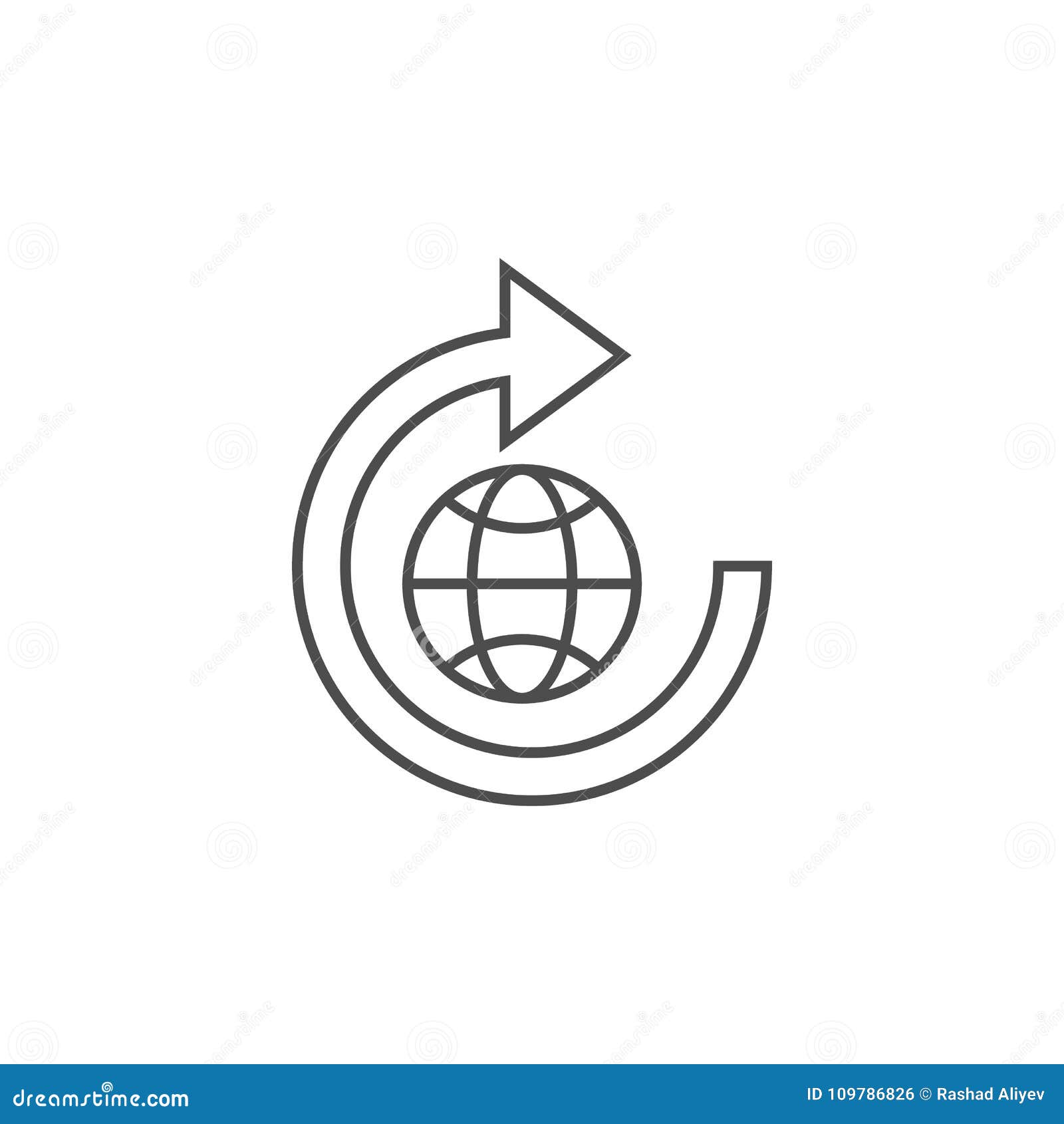 Global Update Icon. Element for Mobile Concept and Web Apps. Thin Line ...