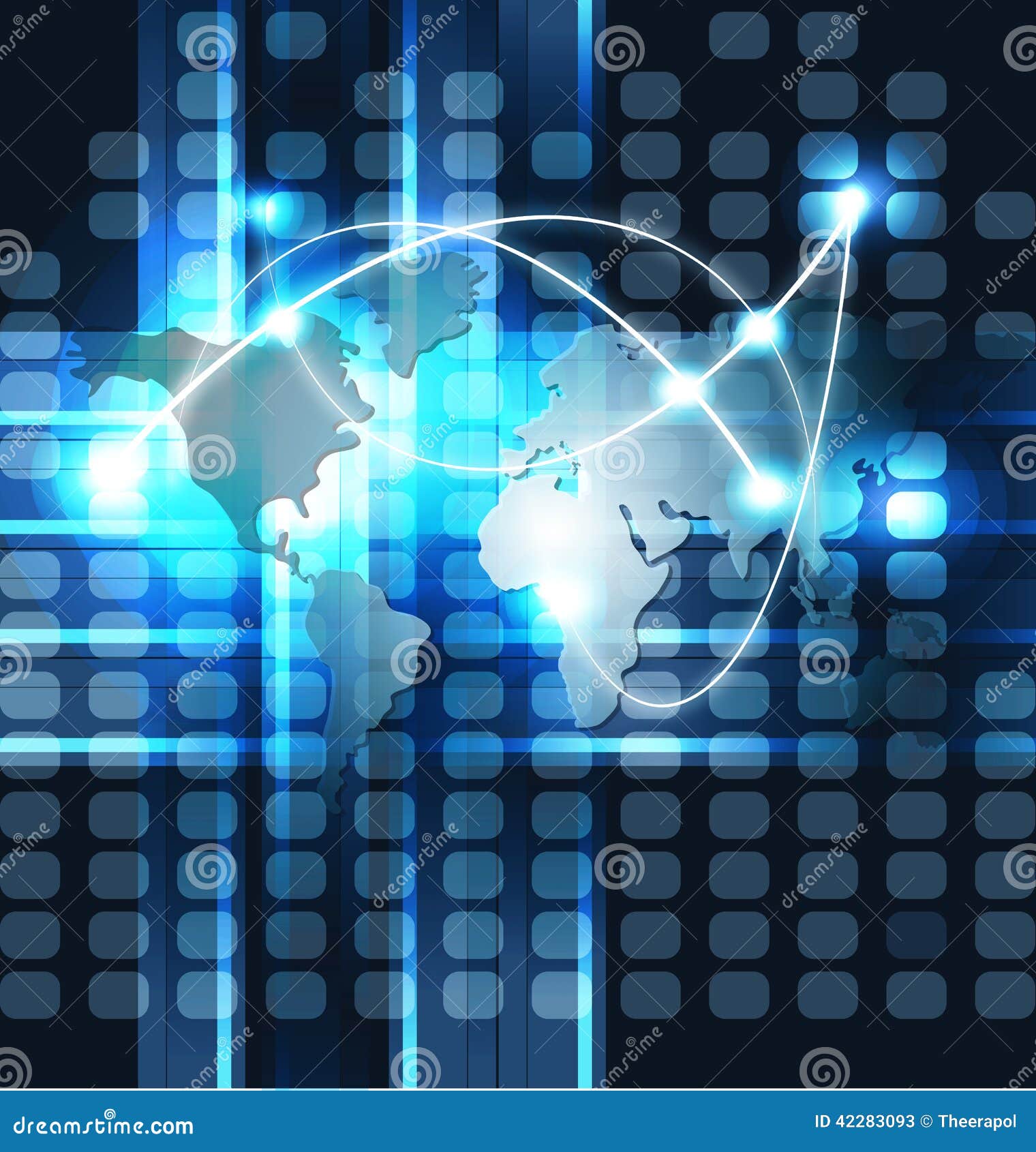 Global stock illustration. Illustration of abstract, network - 42283093