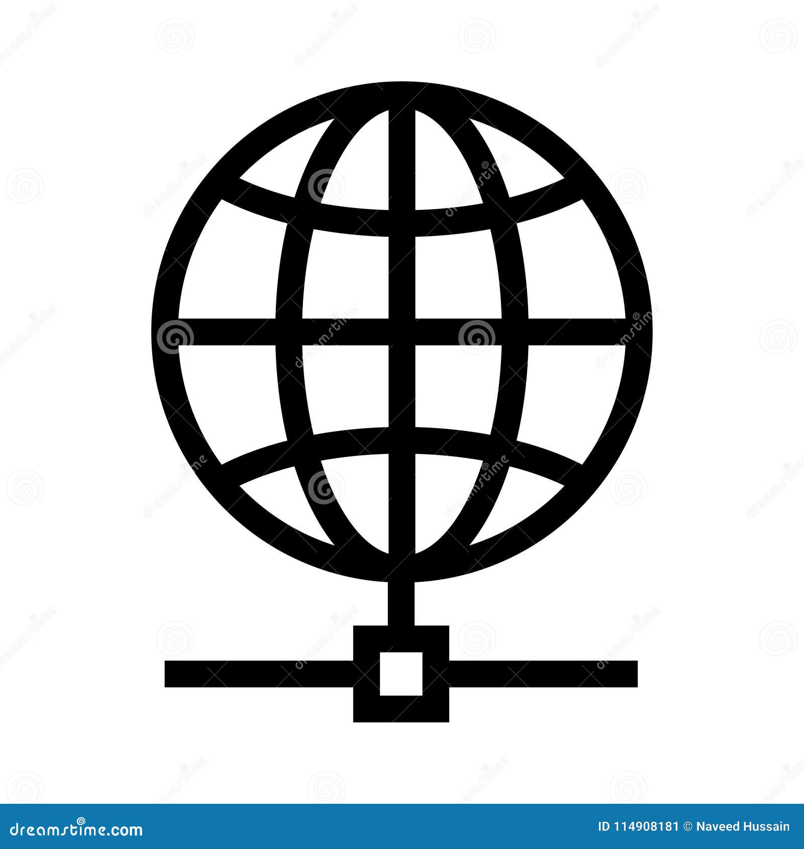 Global vector line icon stock vector. Illustration of development ...