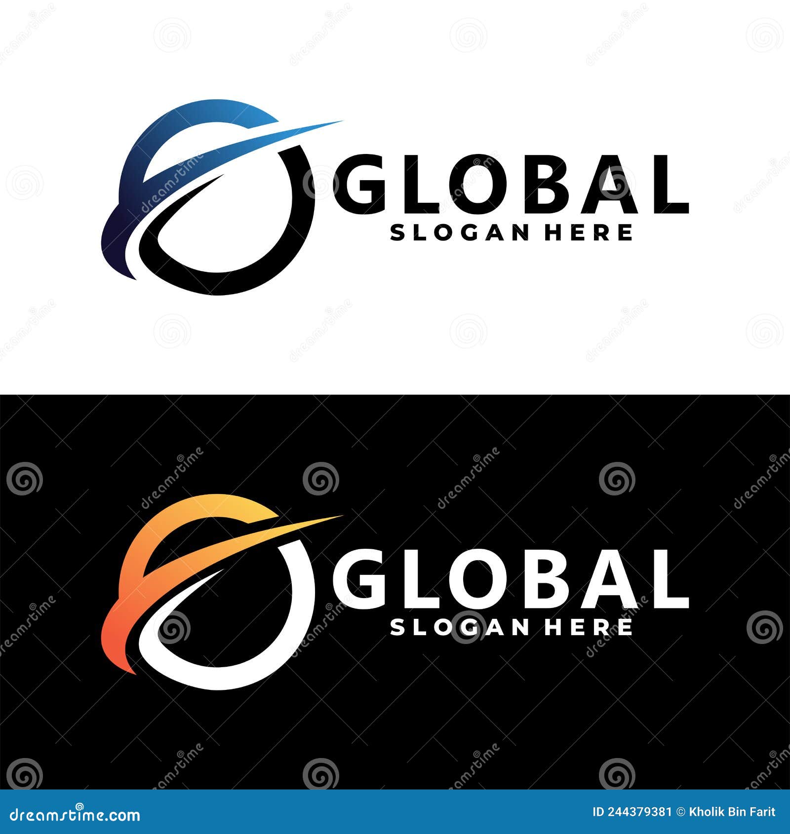 Global Vector Logo Design Isolated Stock Vector - Illustration of ...