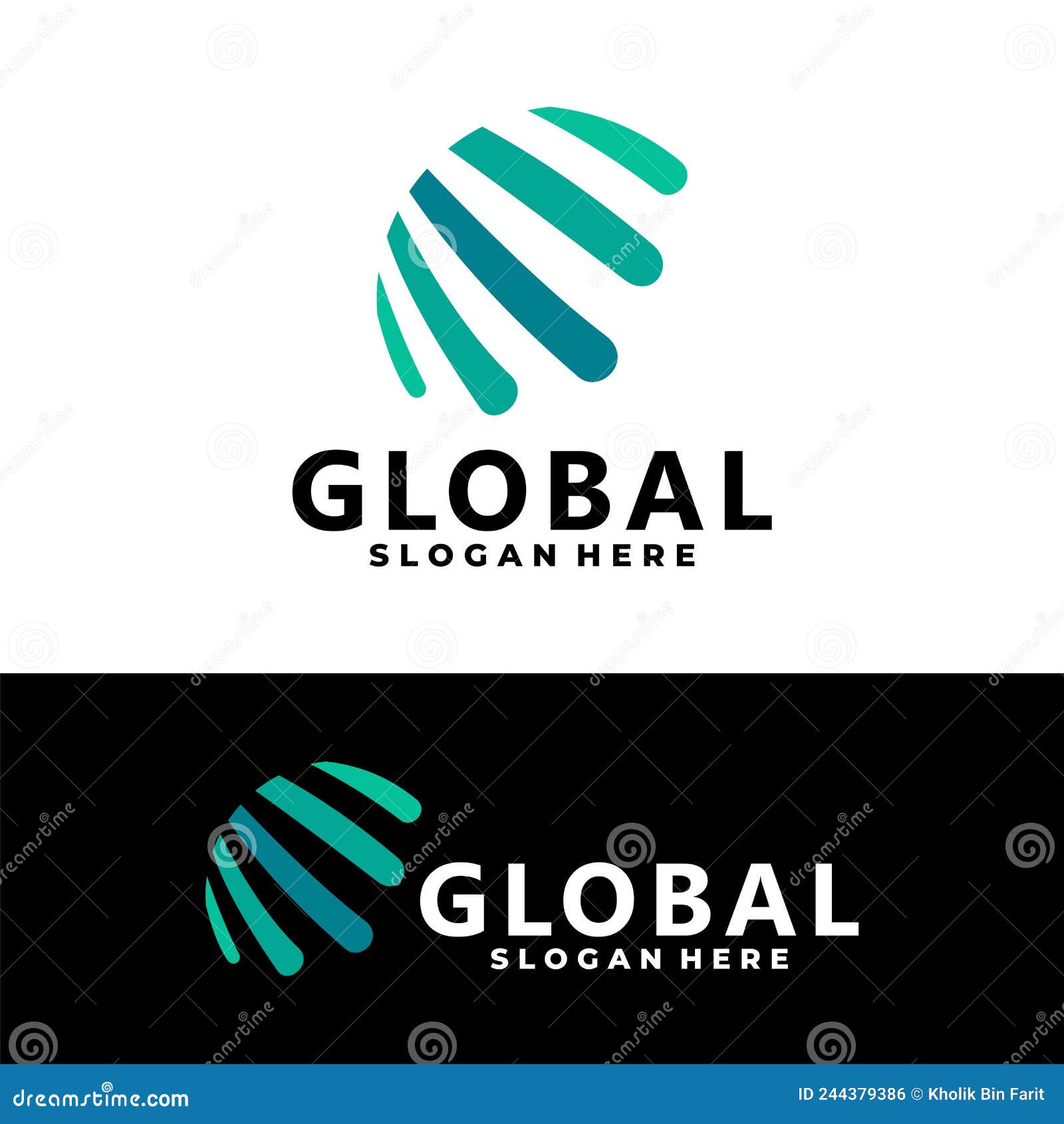 Global Vector Logo Design Isolated Stock Vector - Illustration of blue ...