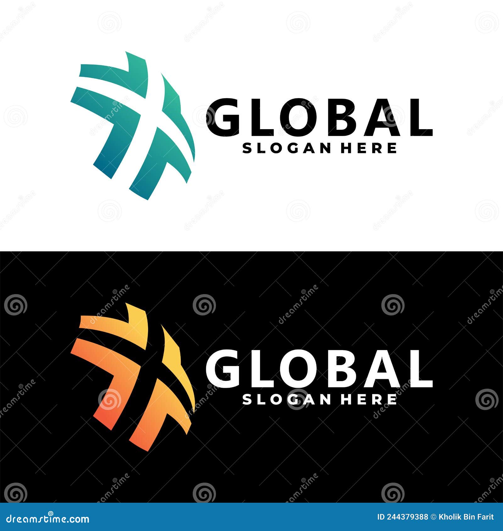 Global Vector Logo Design Isolated Stock Vector - Illustration of round ...