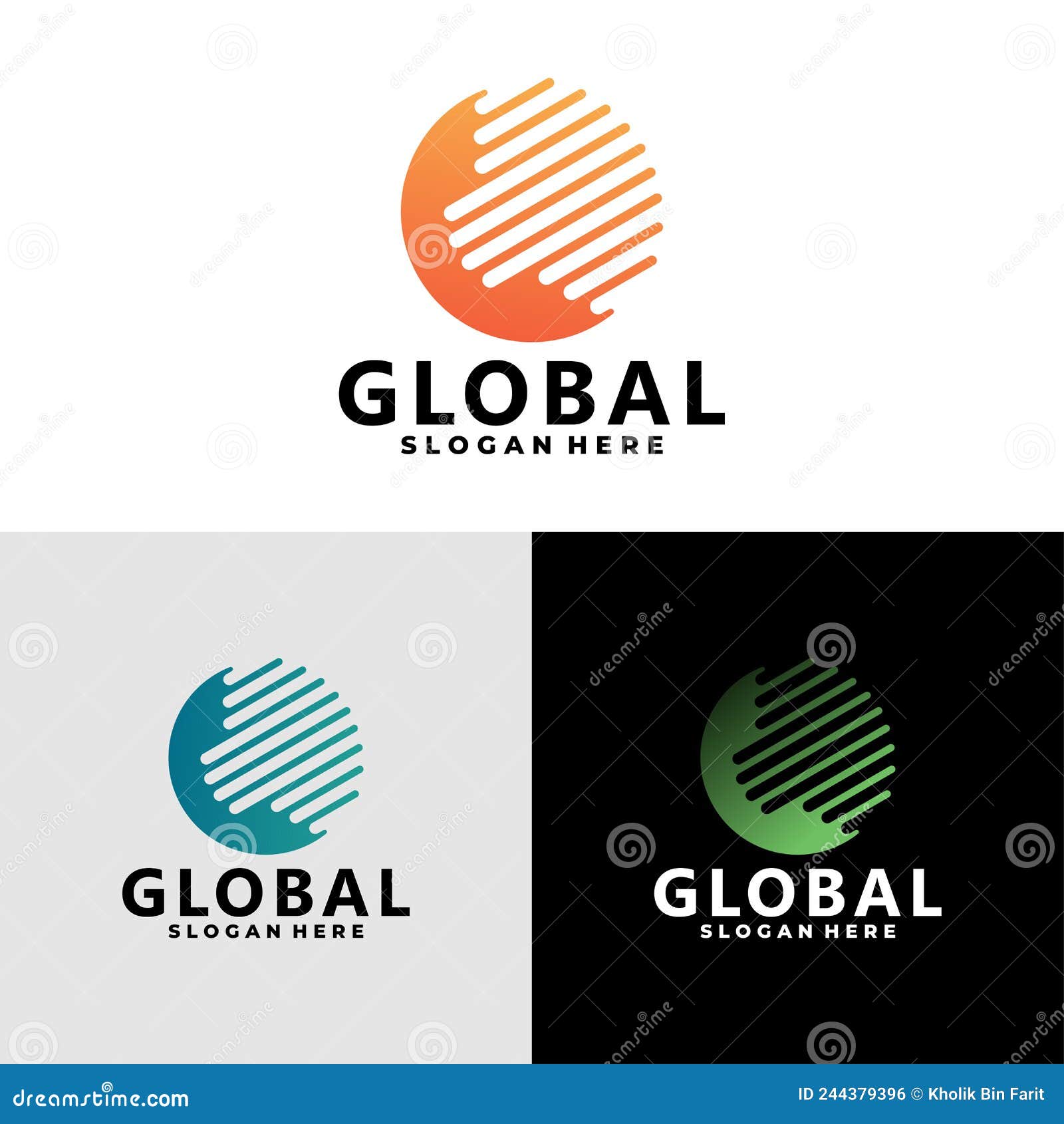 Global Vector Logo Design Isolated Stock Vector - Illustration of ...