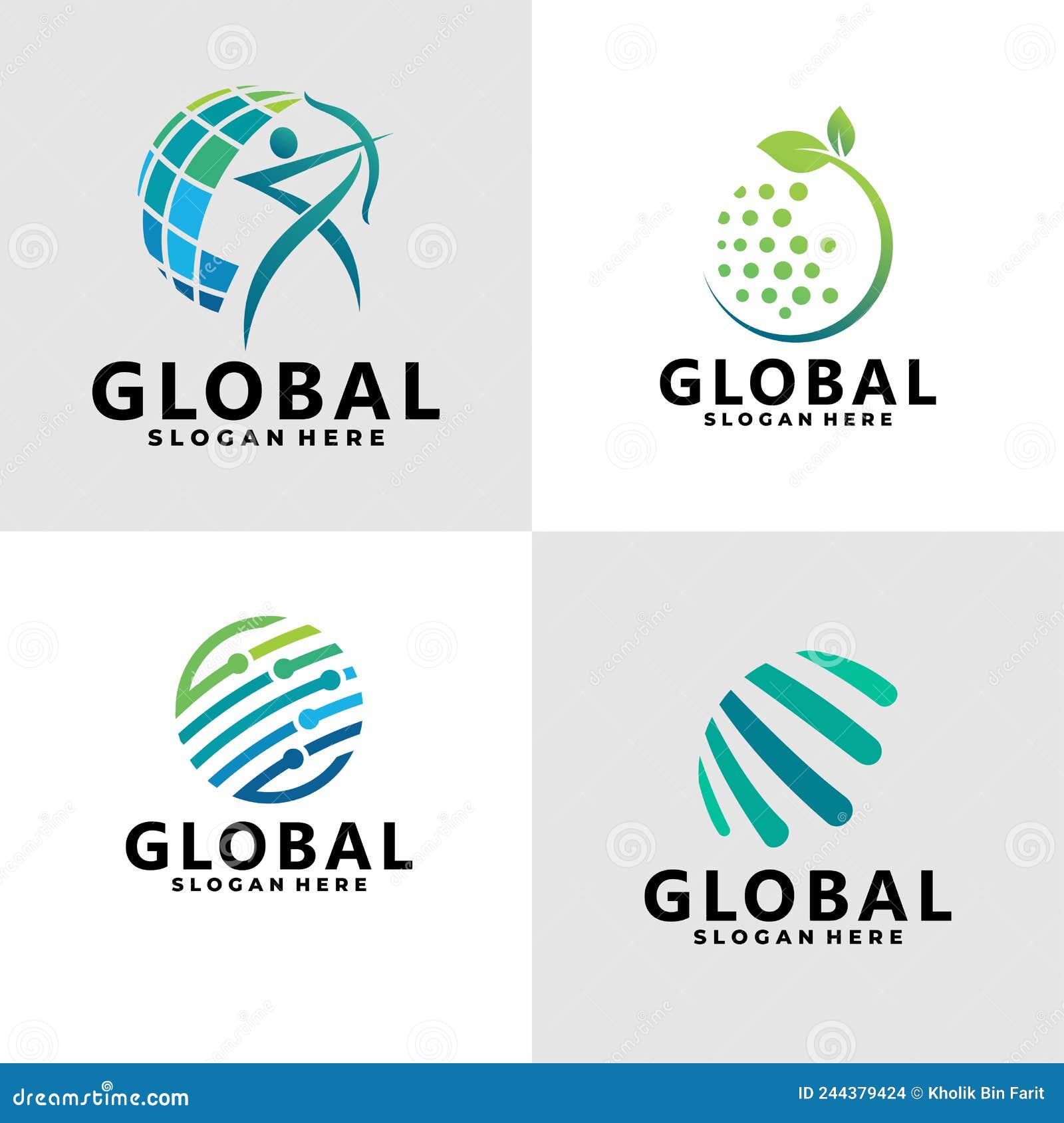 Global Vector Logo Design Isolated Stock Vector - Illustration of idea ...