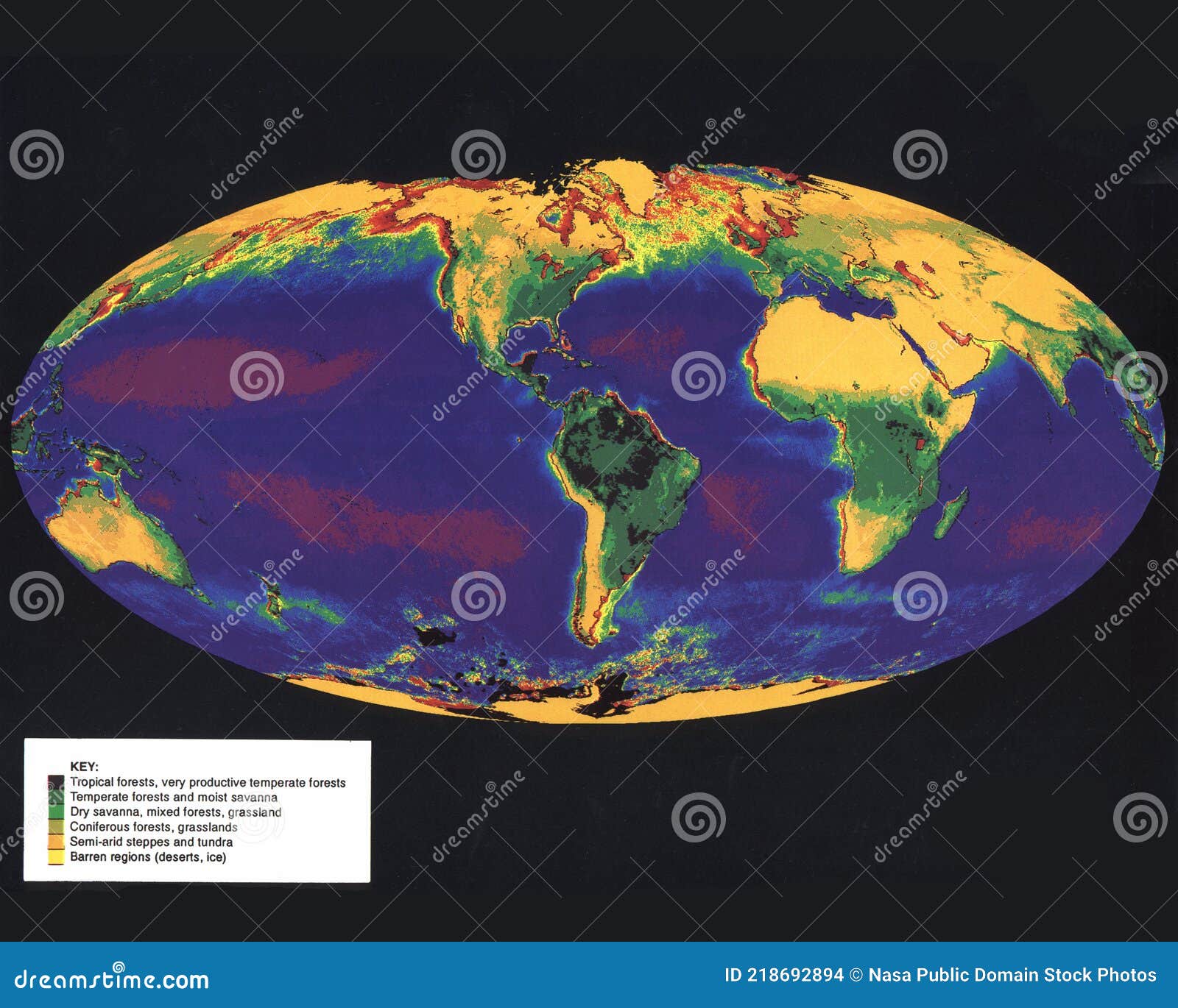 Global Vegetation Map Picture. Image: 218692894