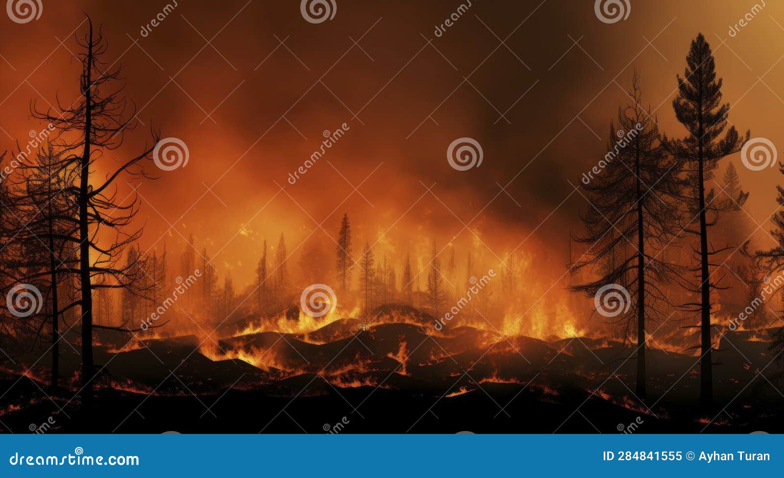 Global Warming, Arson and Forest Fires , Photo Image Concept . Stock ...