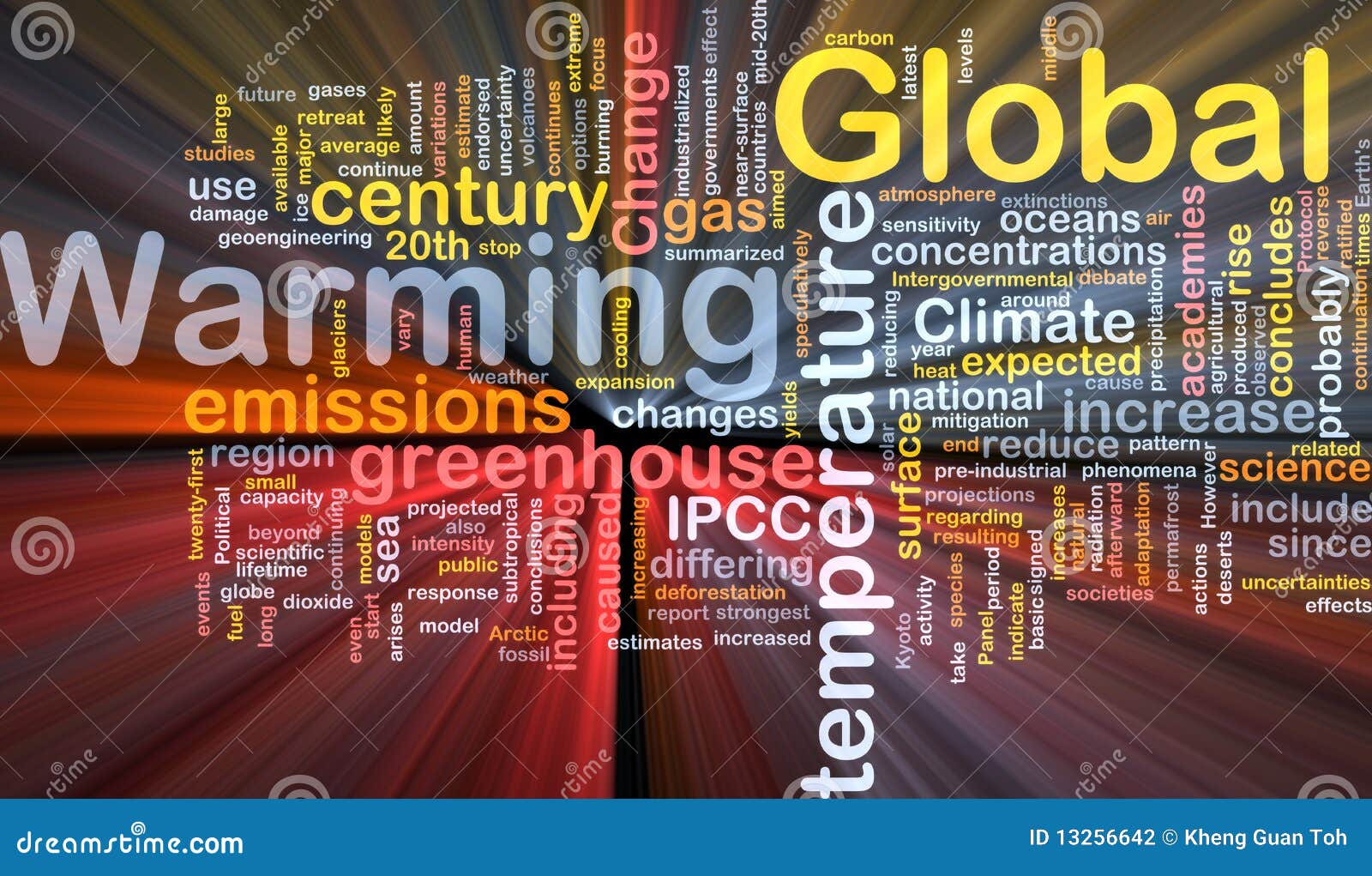 Global Warming Background Concept Glowing Stock Illustration ...