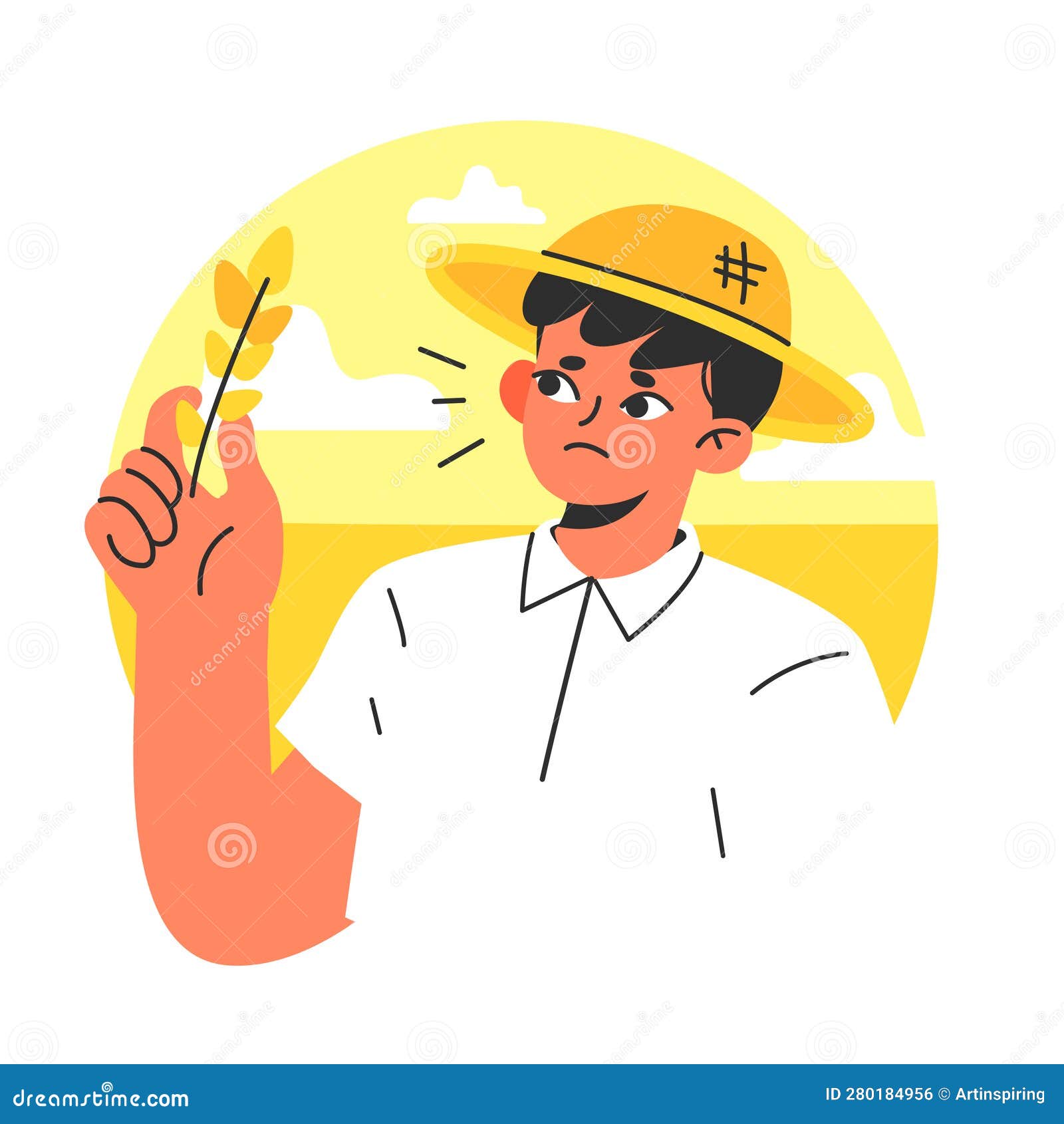 A Farmer Looks On In Despair At His Contaminated Field, The Extent Of ...