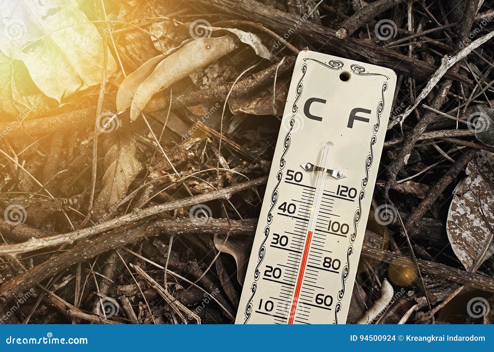 Global Warming, Climate Change, High Scale of Thermometer. Stock Photo ...