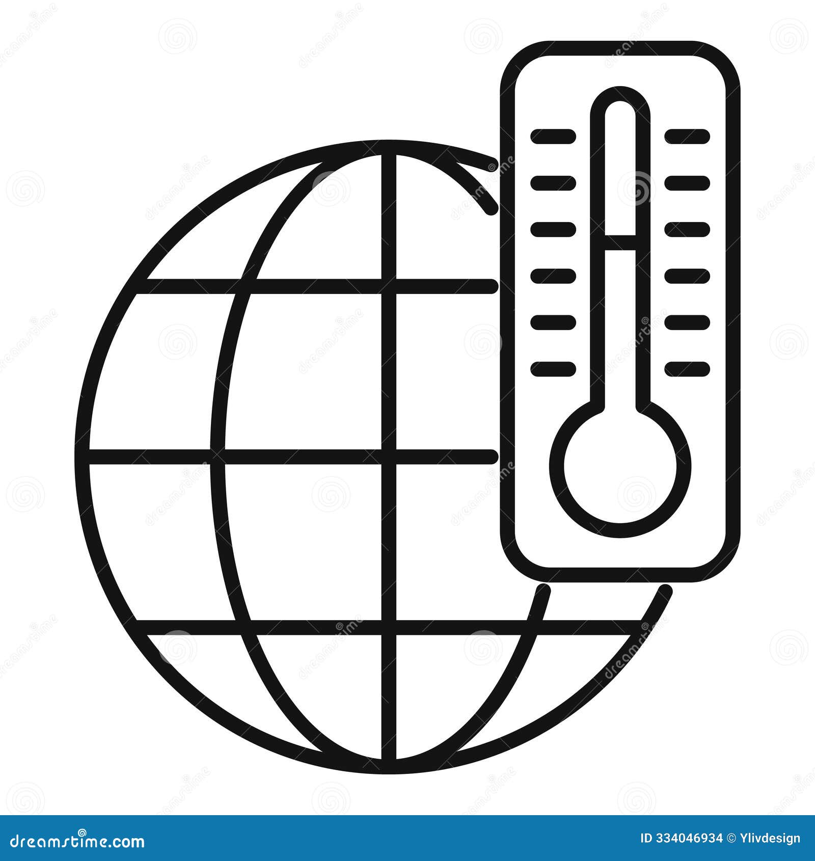 Global Warming Climate Change Icon Showing Rising Earth Temperatures ...