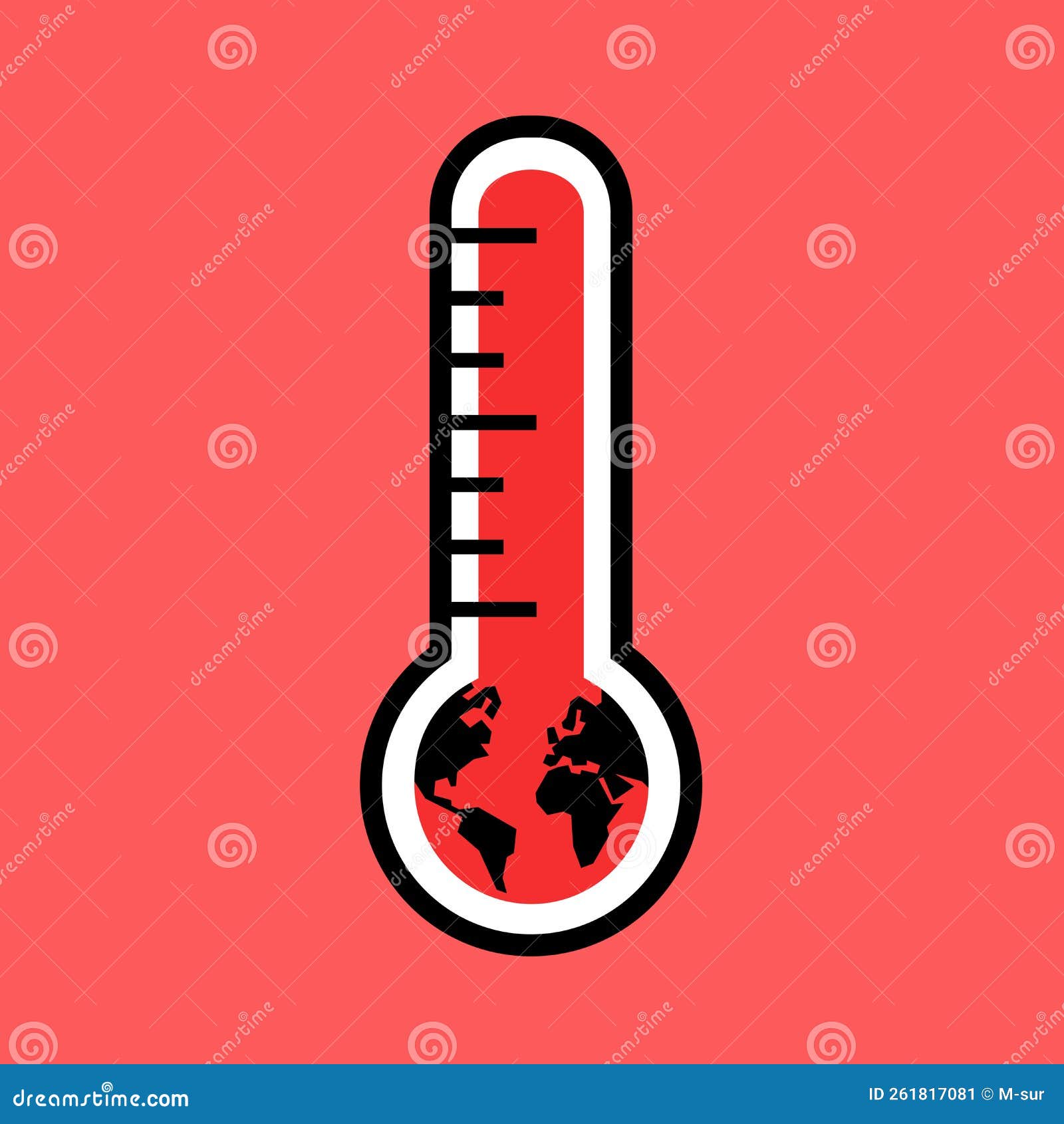 Global Warming / Climate Change - Thermometer Shows Rising and Growing ...