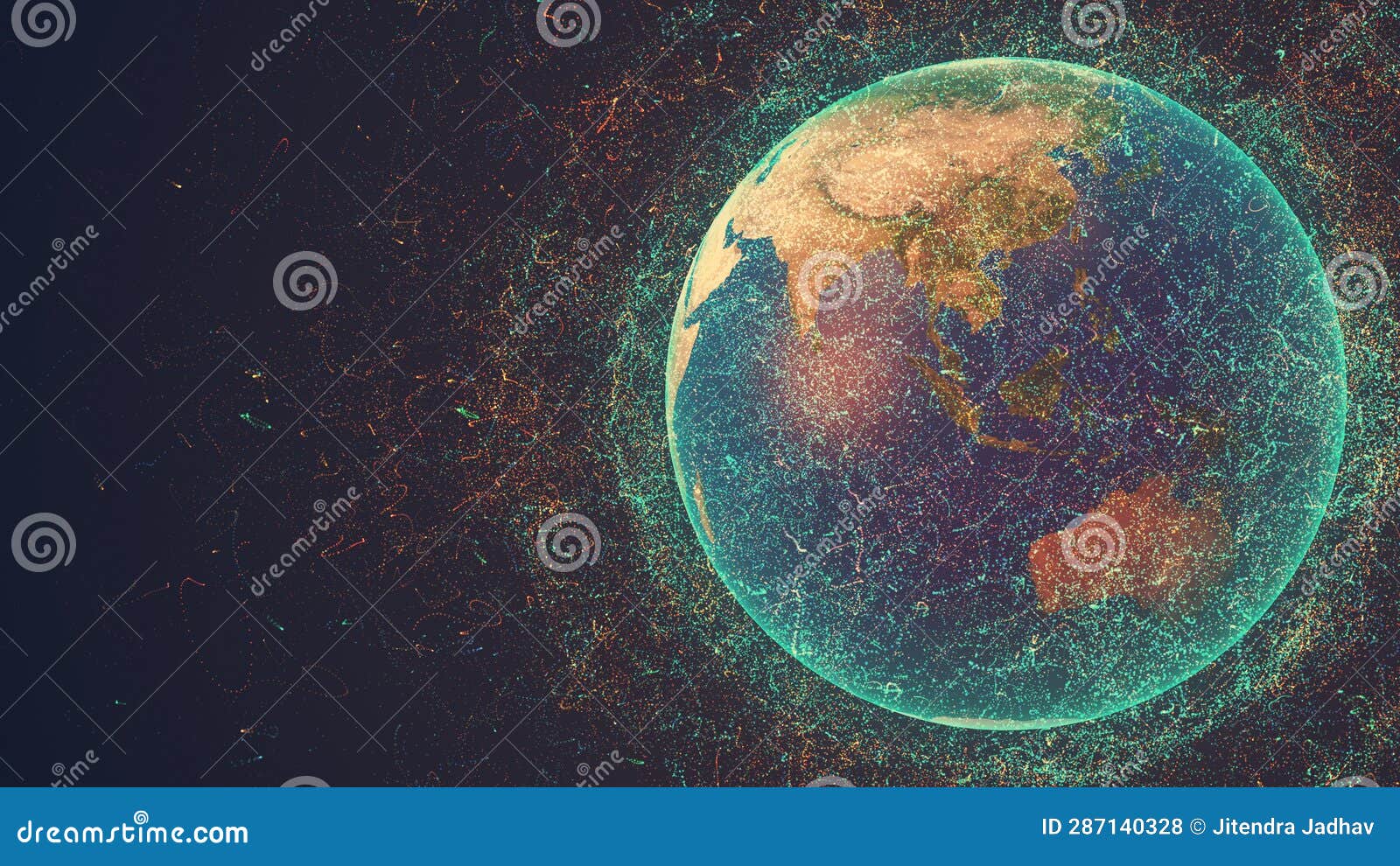 The Global Warming Concept of Overheating the Earth Stock Illustration ...
