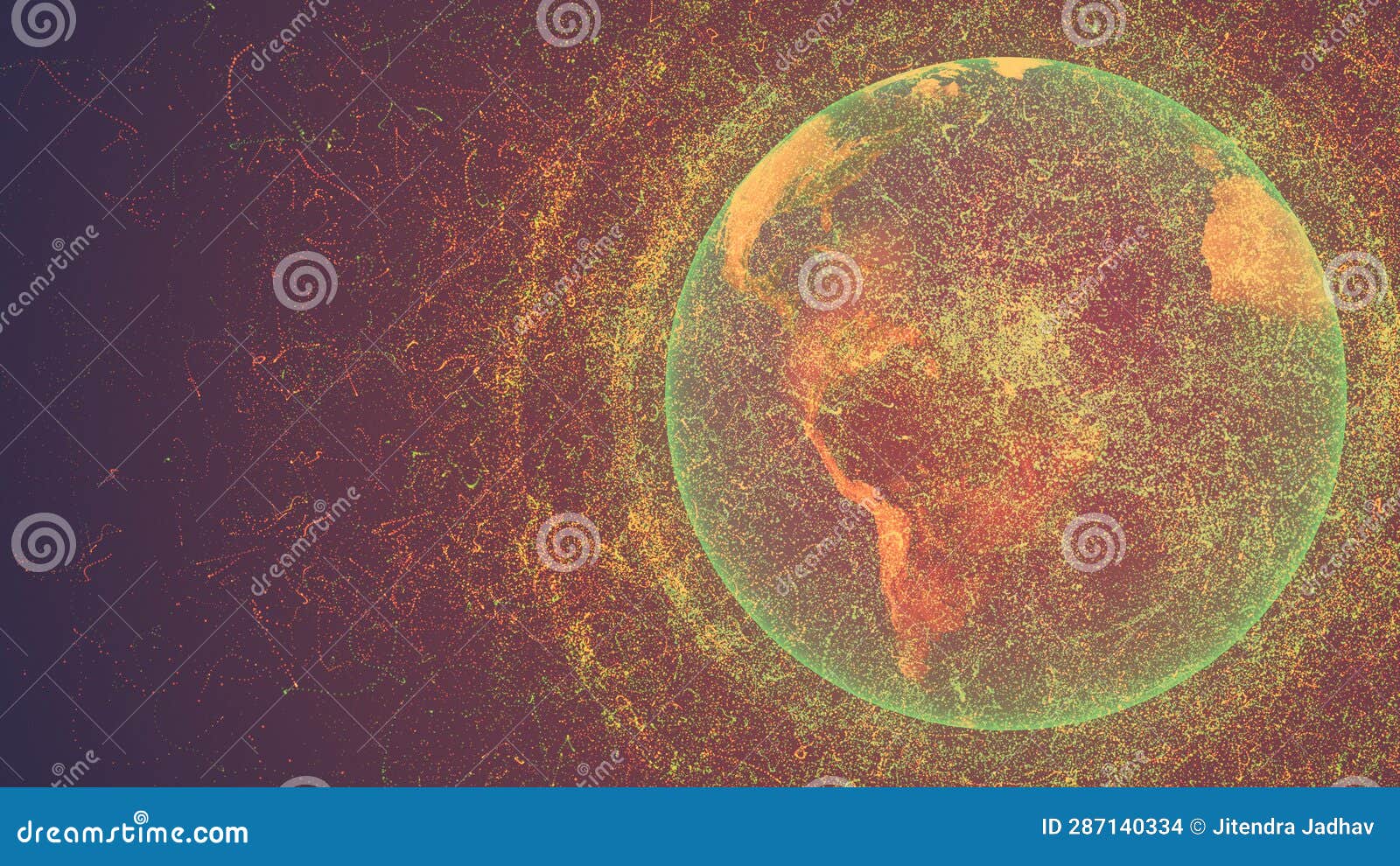 The Global Warming Concept of Overheating the Earth Stock Illustration ...