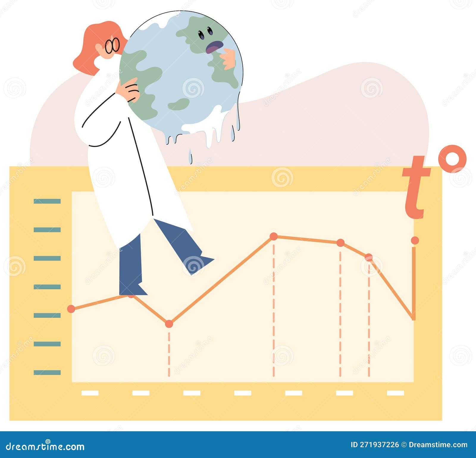 Global Warming Concept. Scientist Studies Rising Temperatures on Planet ...