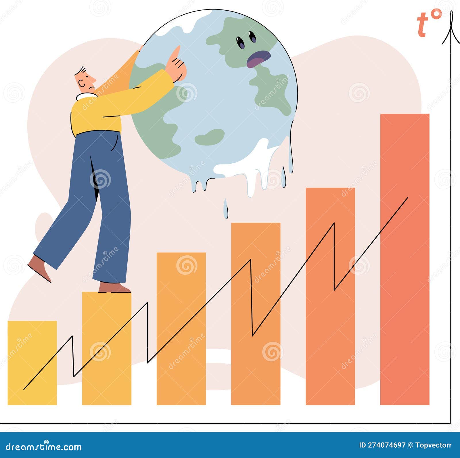 Global Warming Concept. Scientist Studies Rising Temperatures on Planet ...